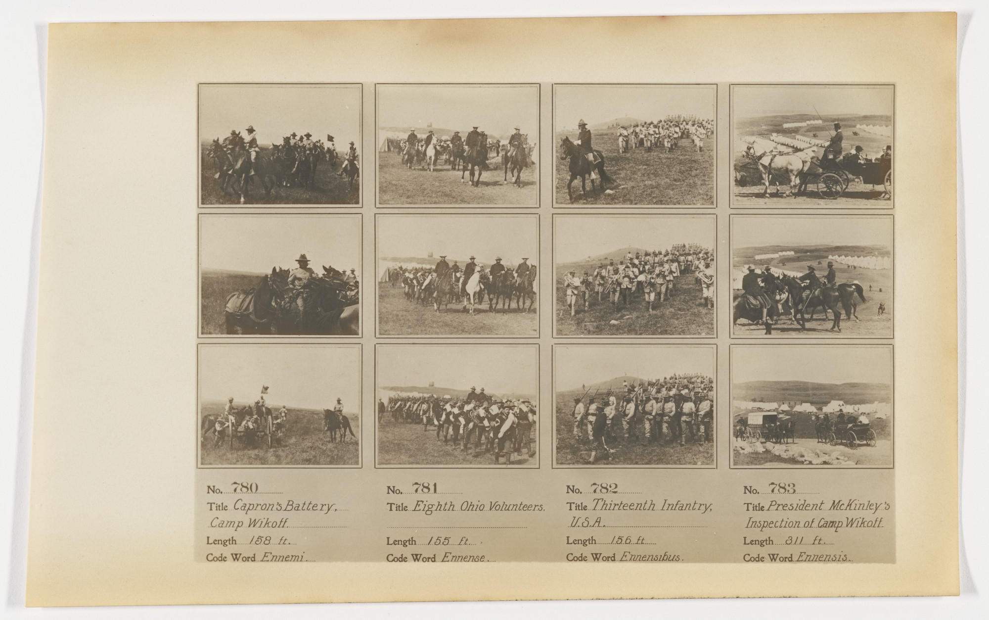 American Mutoscope and Biograph Company. 780. Capron’s Battery, Camp ...