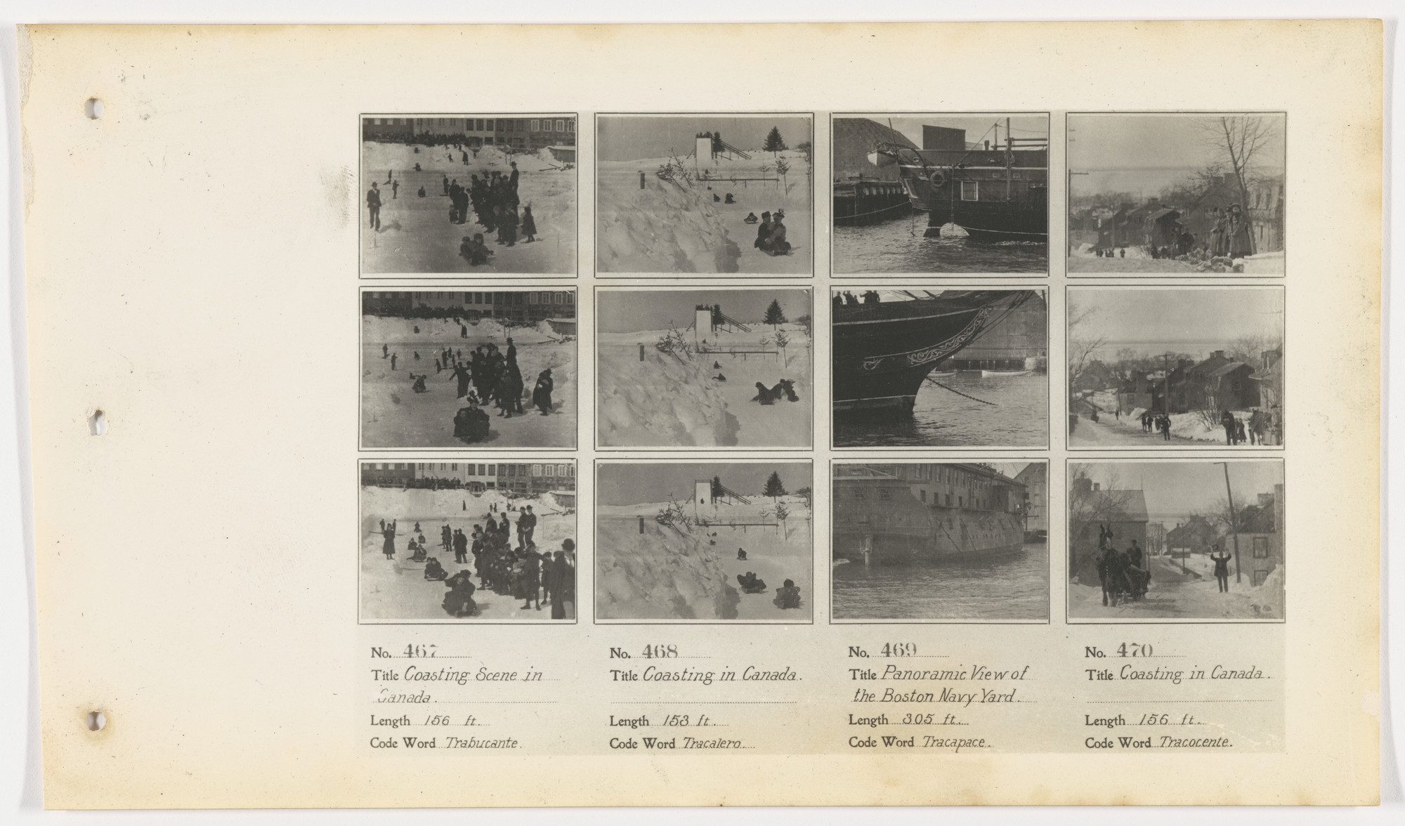 American Mutoscope and Biograph Company. 467. Coasting Scene in Canada ...