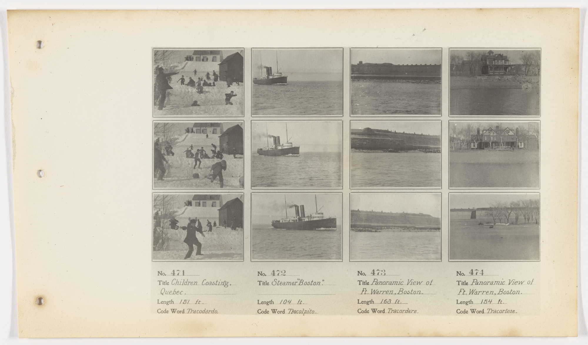 American Mutoscope and Biograph Company. 471. Children Coasting, Quebec ...