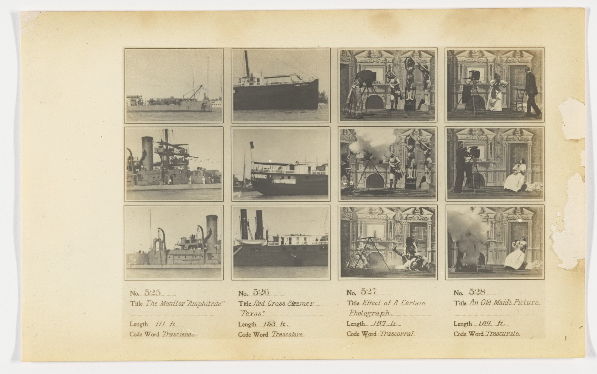 American Mutoscope and Biograph Company. 525. The Monitor “Amphitrite ...