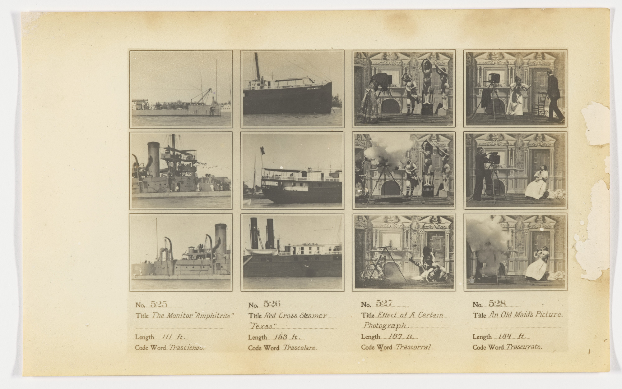 American Mutoscope and Biograph Company. 525. The Monitor “Amphitrite ...