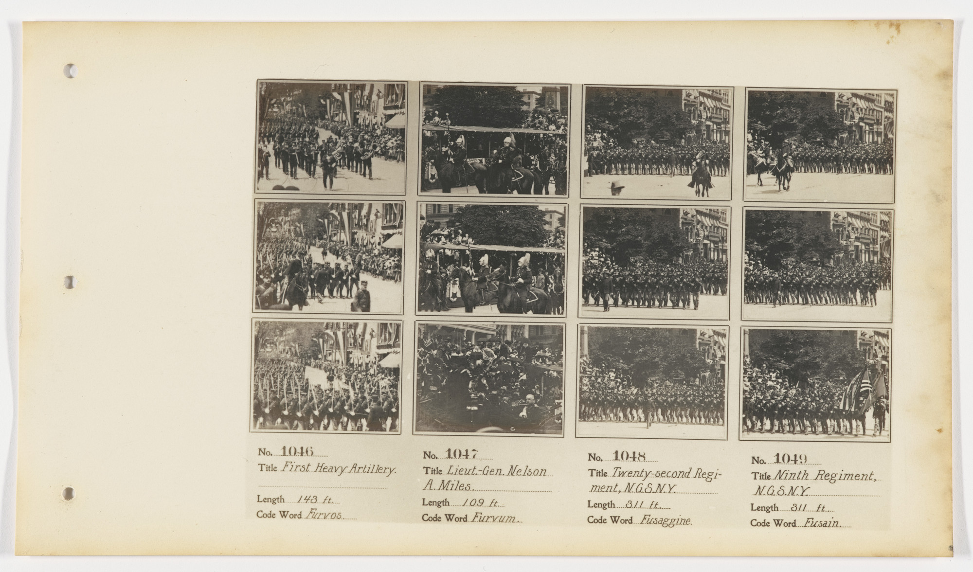 American Mutoscope and Biograph Company. 1046. First Heavy Artillery ...