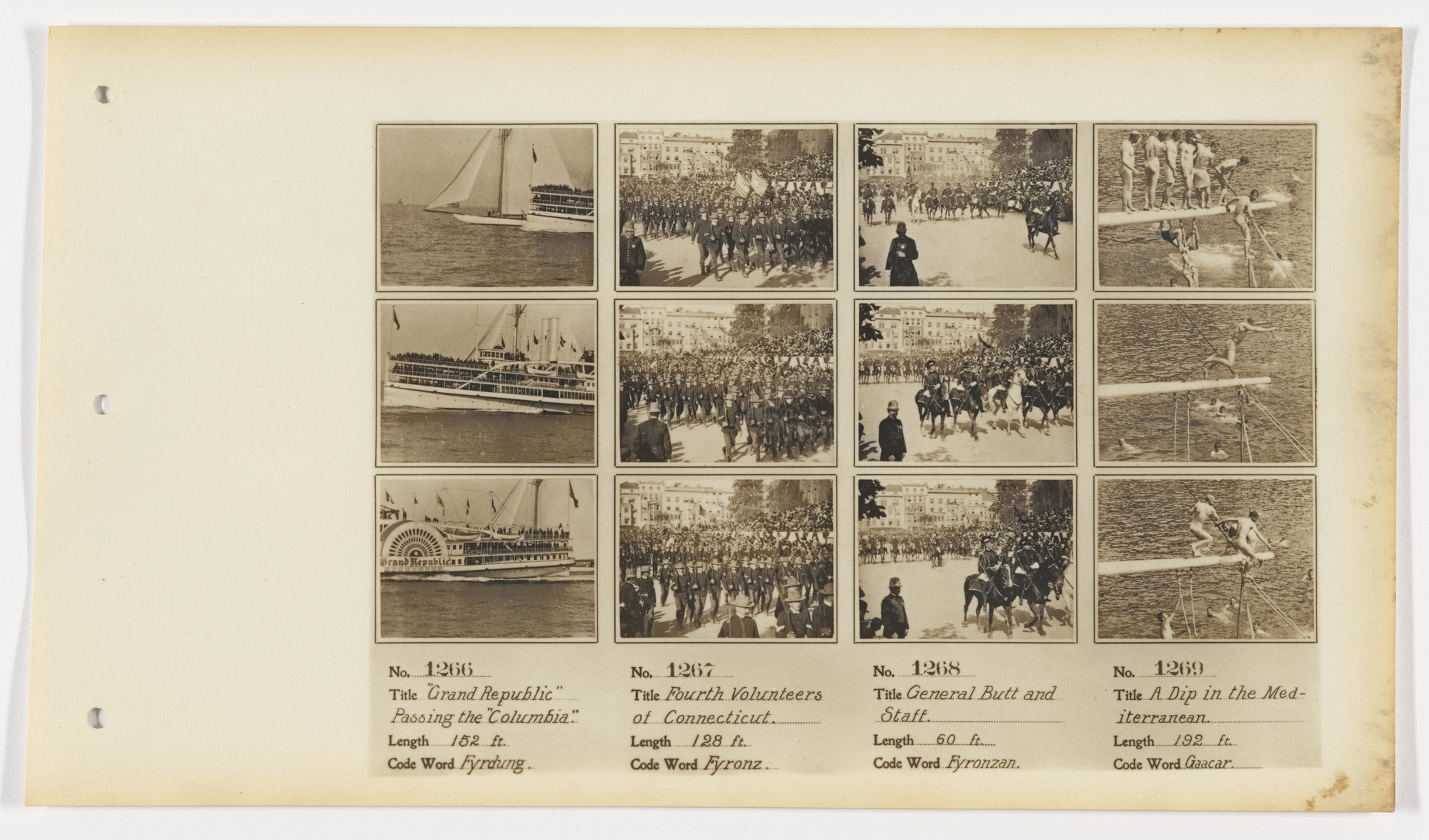 American Mutoscope and Biograph Company. 1266. “Grand Republic” Passing ...