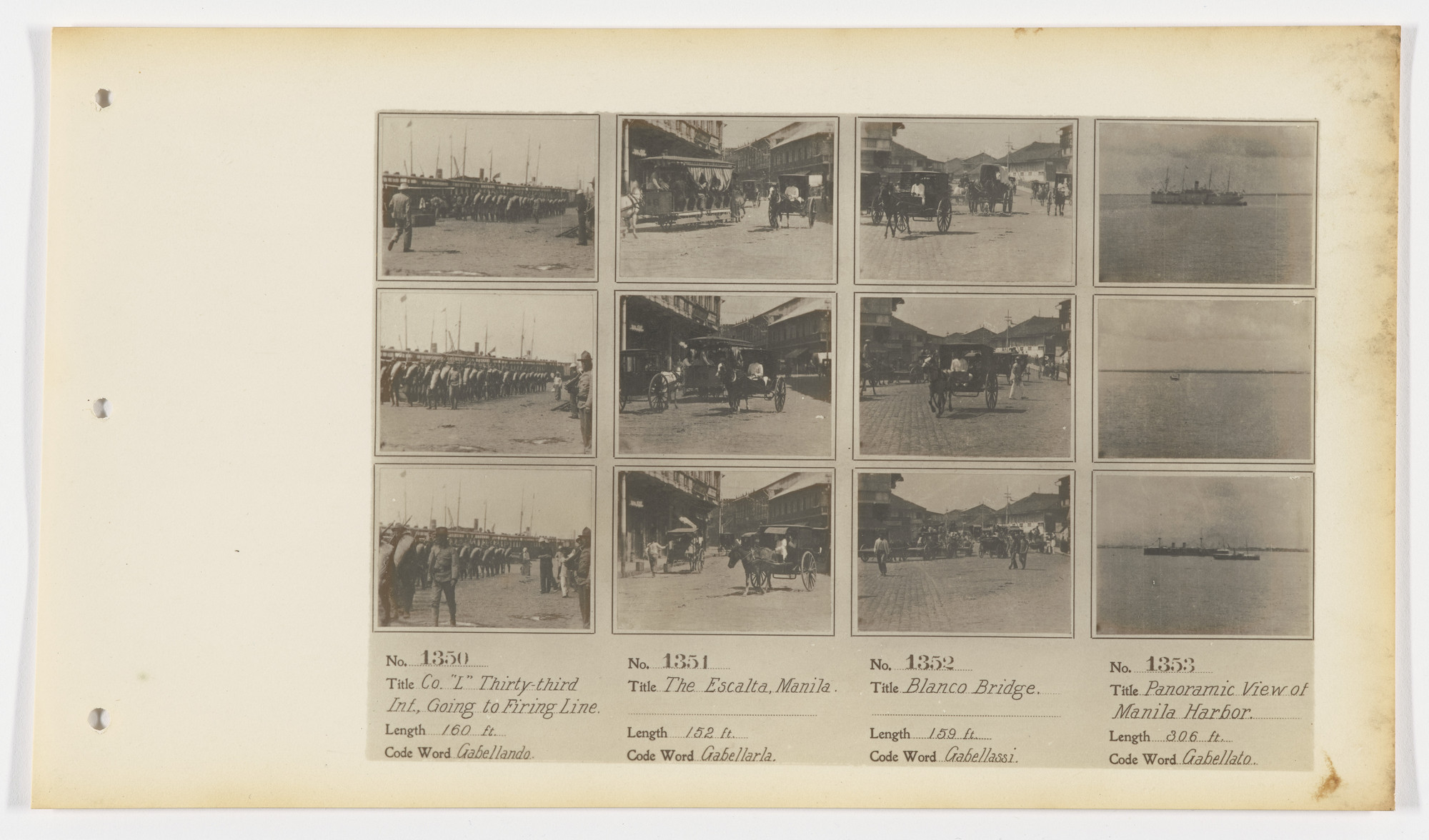 American Mutoscope and Biograph Company. 1350. Co. “L” Thirty-third Inf ...