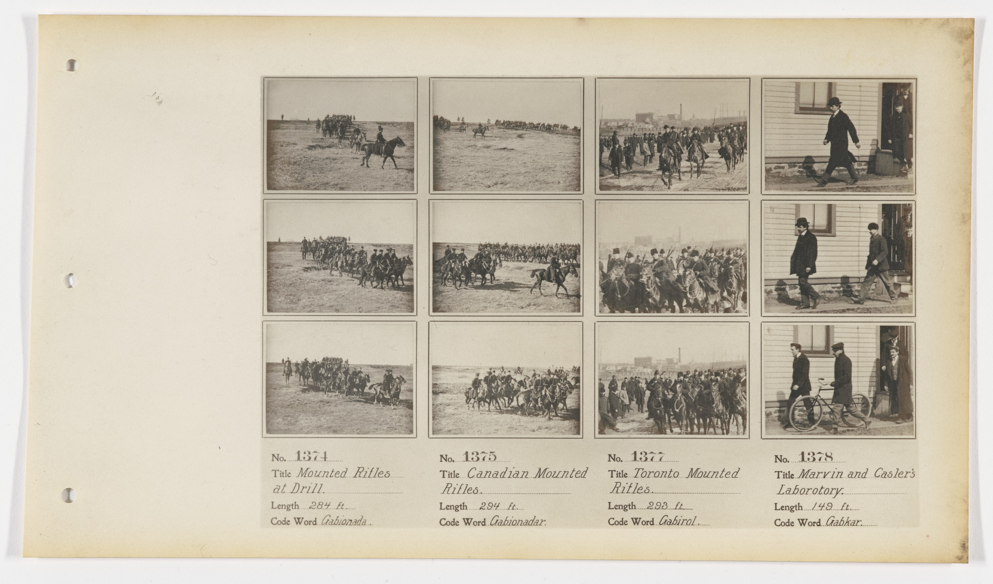 American Mutoscope and Biograph Company. 1374. Mounted Rifles at Drill ...
