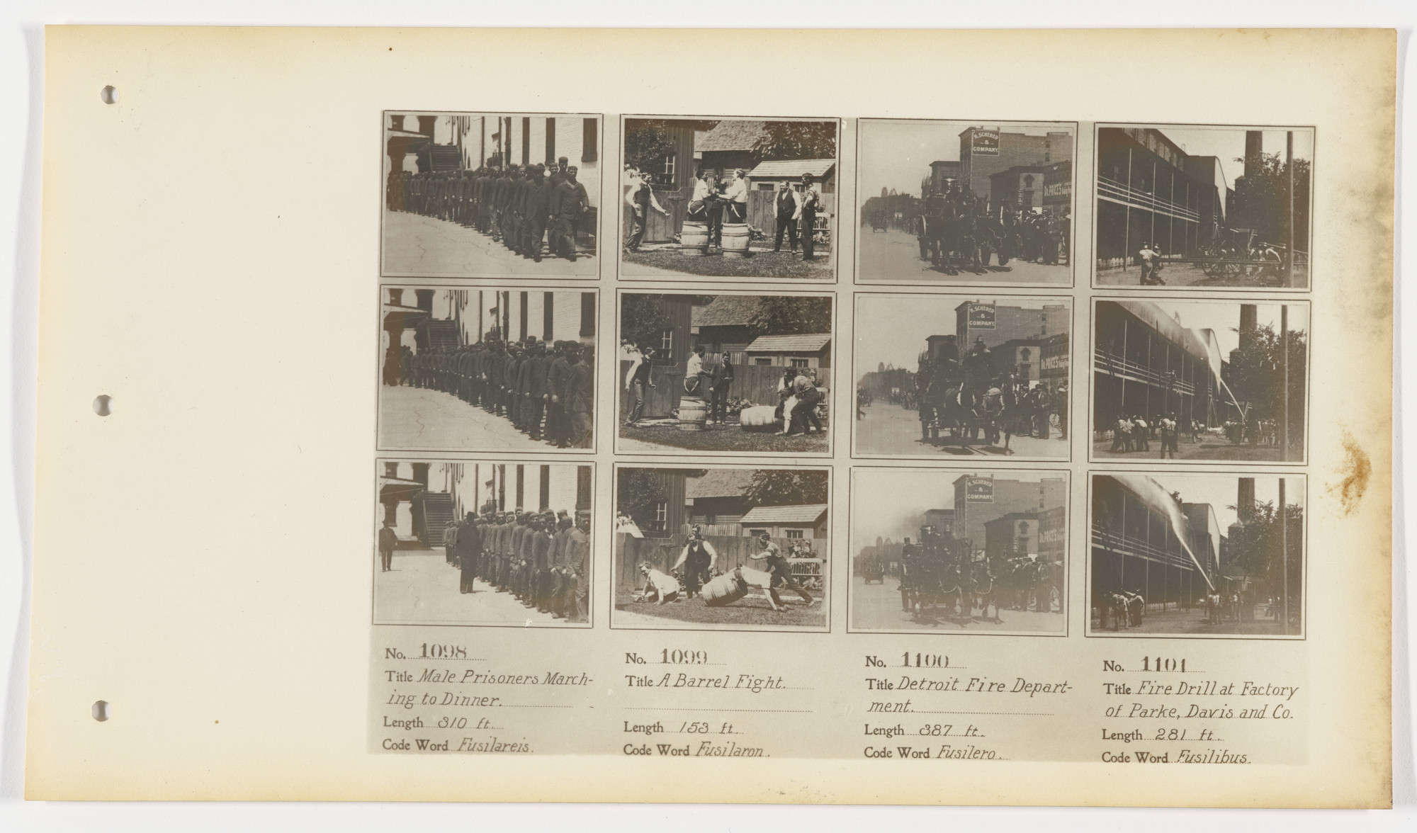 American Mutoscope and Biograph Company. 1098. Male Prisoners Marching ...