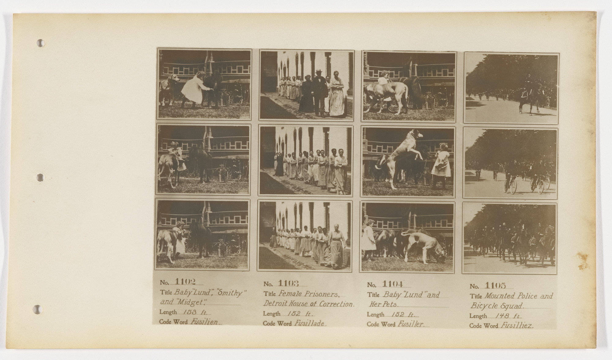 American Mutoscope and Biograph Company. 1102. Baby “Lund”, “Smithy ...