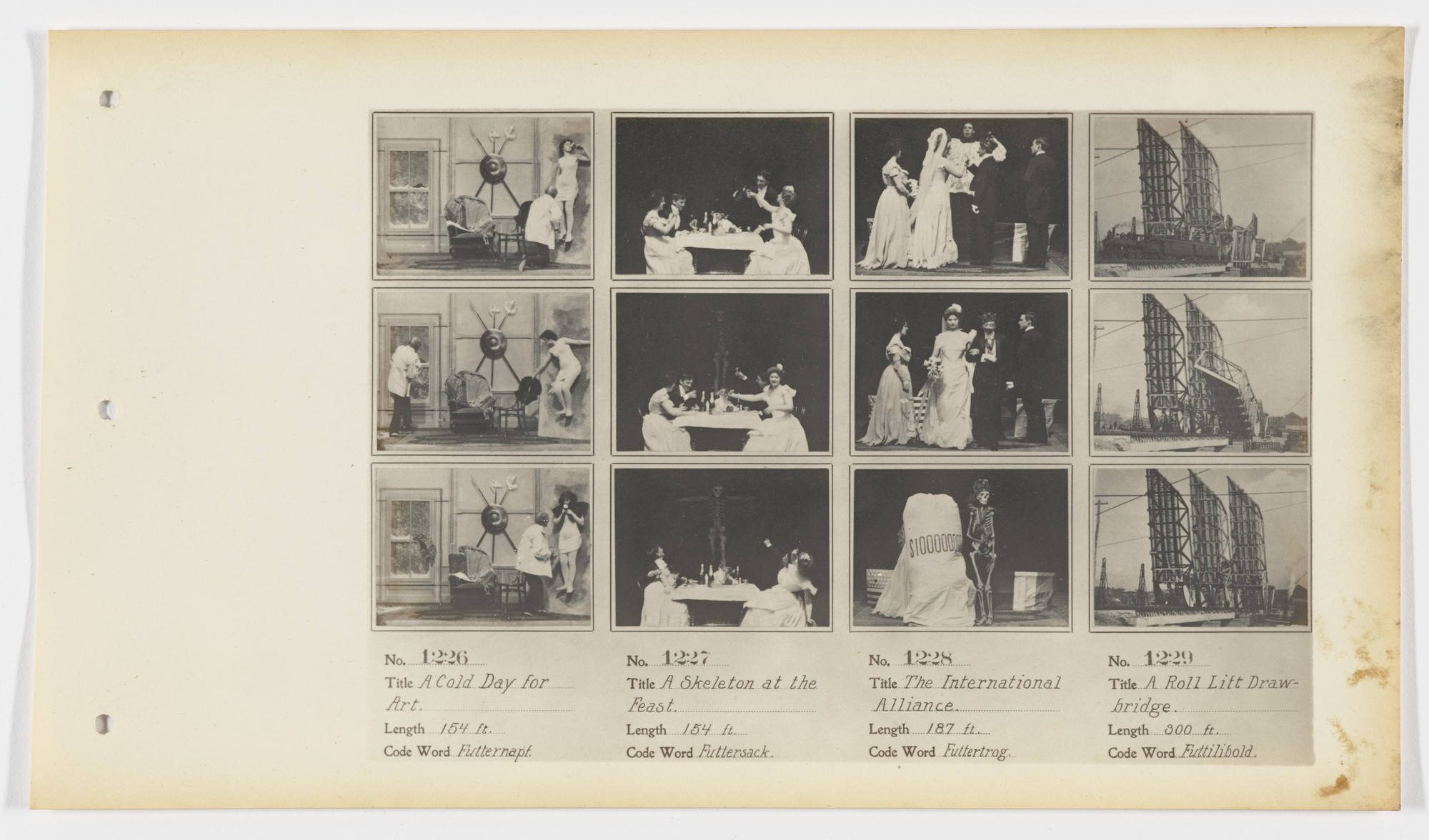 American Mutoscope and Biograph Company. 1226. A Cold Day for Art 1227 ...