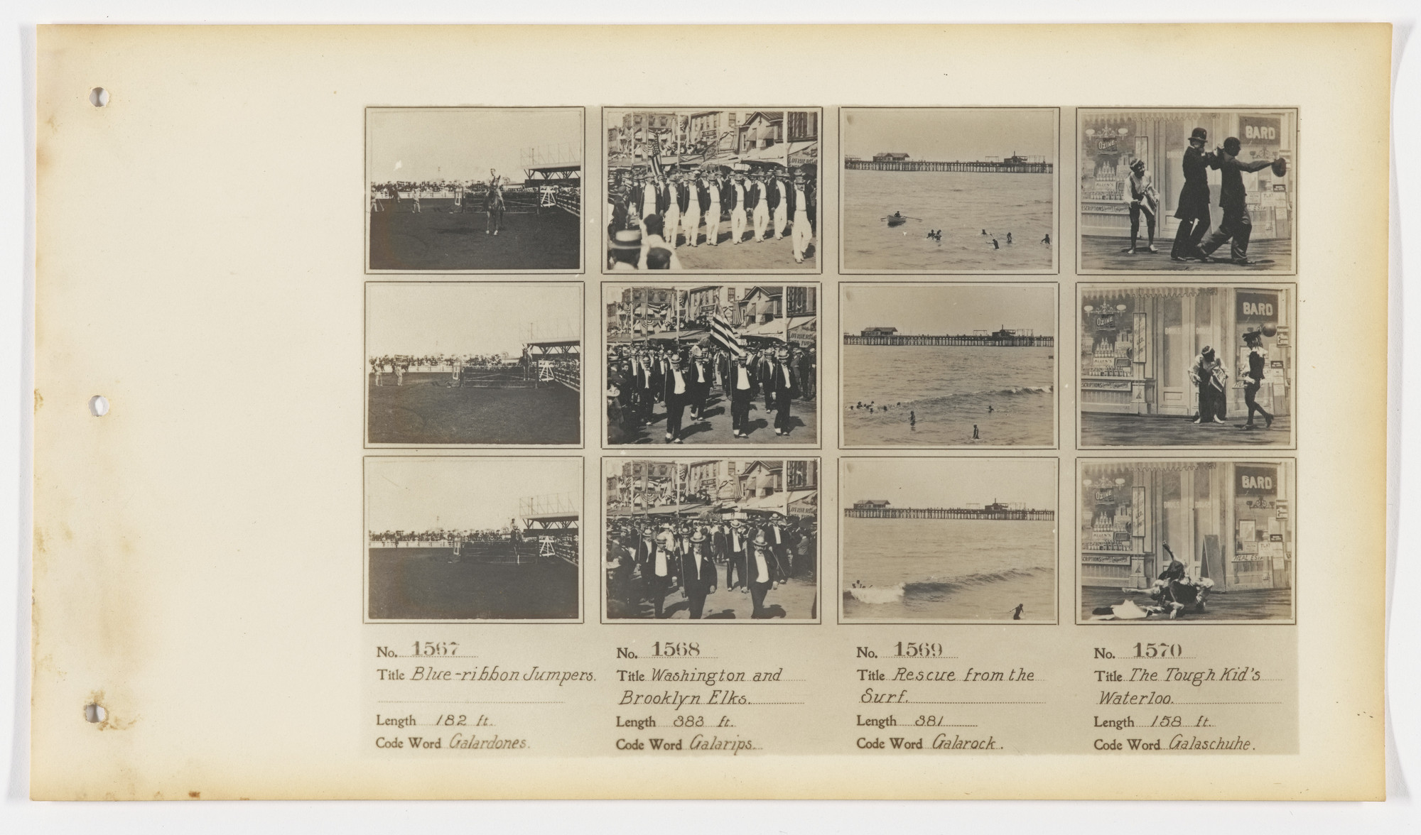 American Mutoscope and Biograph Company. 1567. Blue-ribbon Jumpers 1568 ...