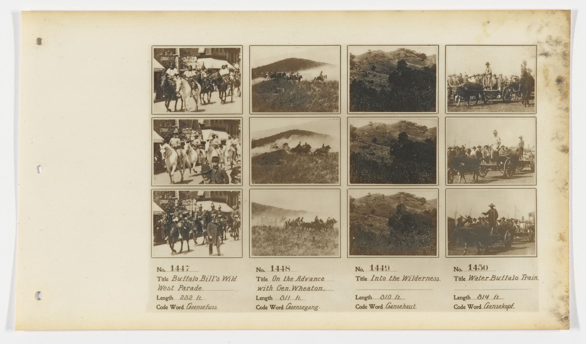 American Mutoscope and Biograph Company. 1447. Buffalo Bill’s Wild West ...