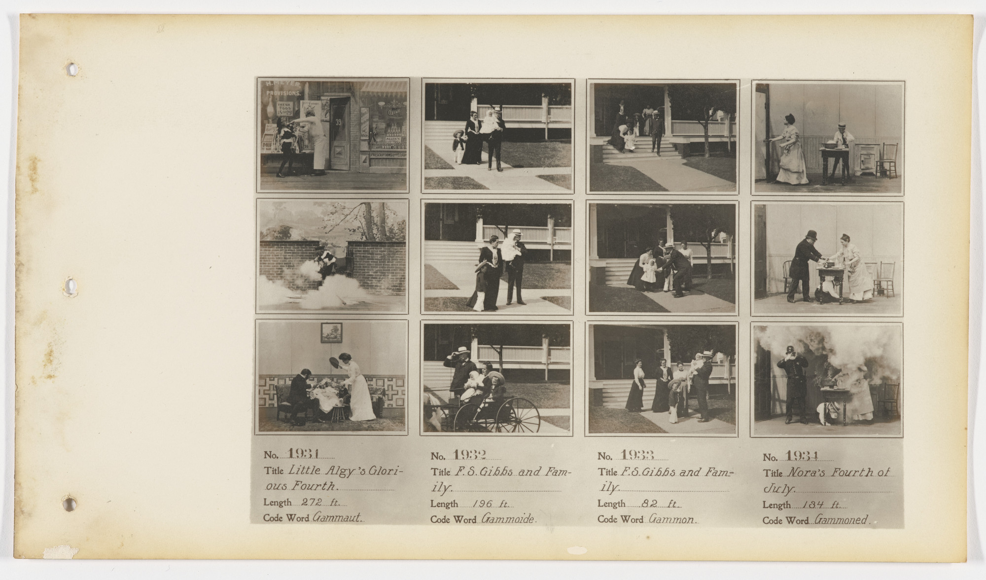 American Mutoscope and Biograph Company. 1931. Little Algy’s Glorious ...