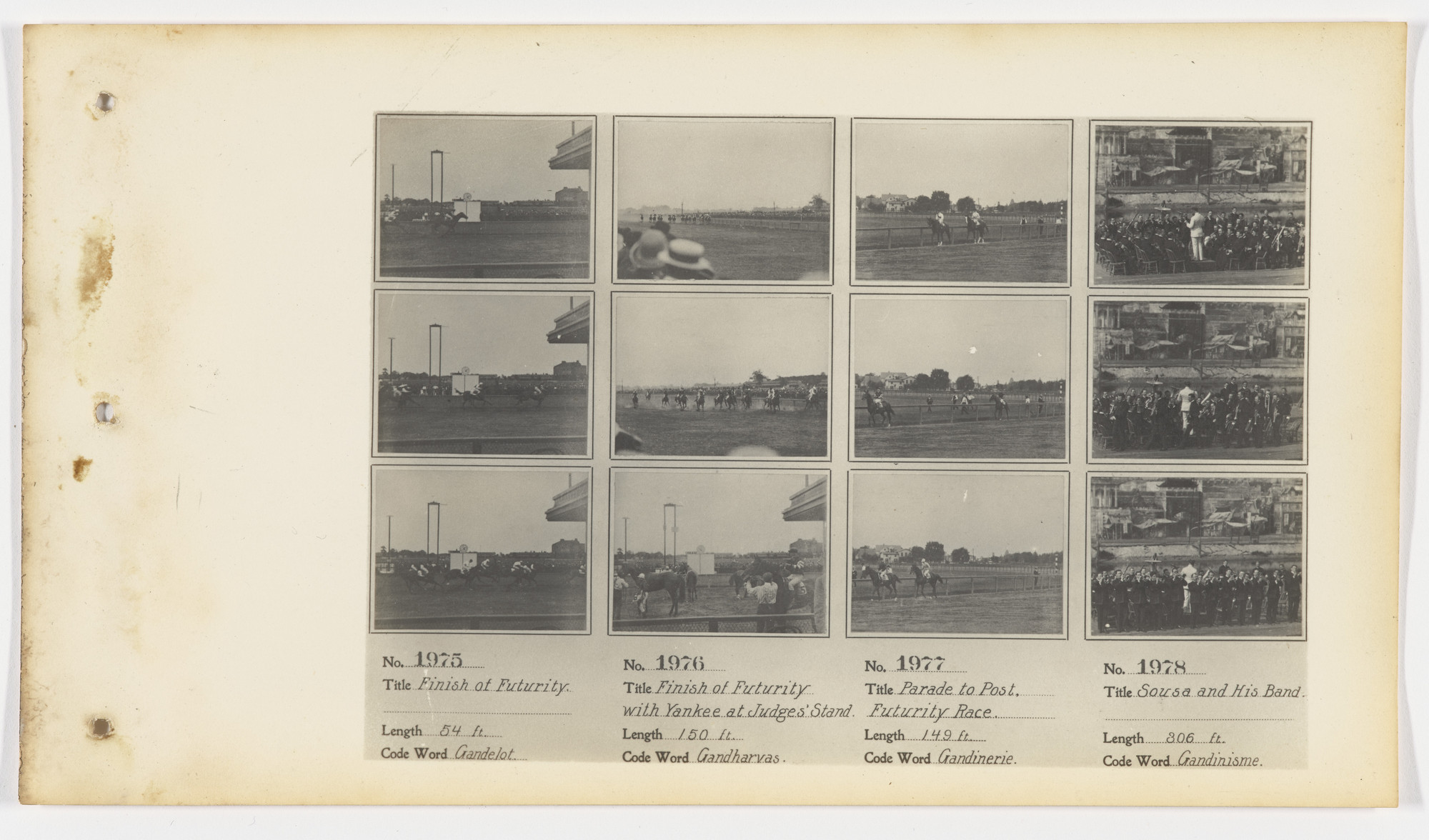 American Mutoscope and Biograph Company. 1975. Finish of Futurity 1976 ...