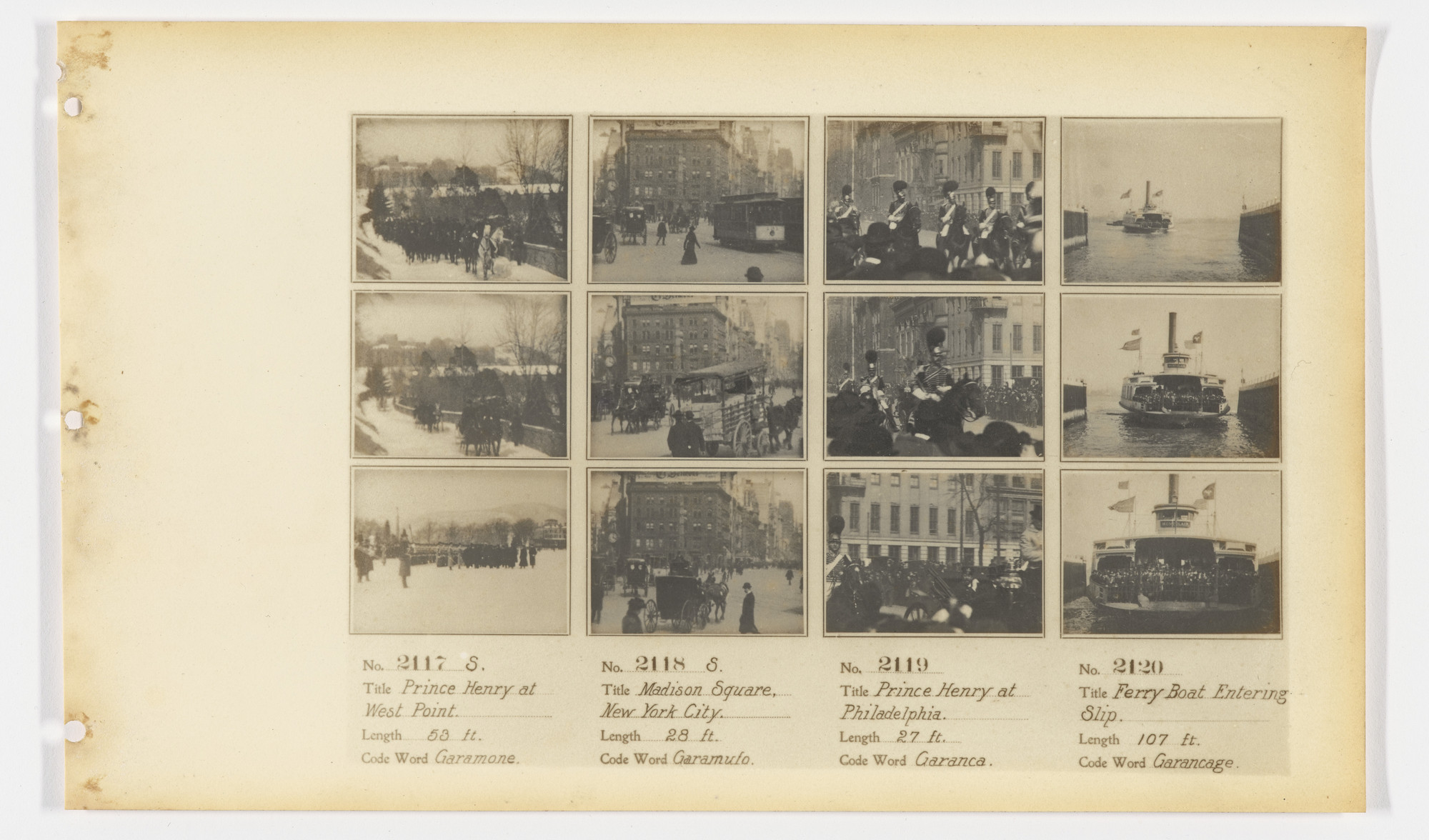 American Mutoscope and Biograph Company. 2117. (S.) Prince Henry at ...