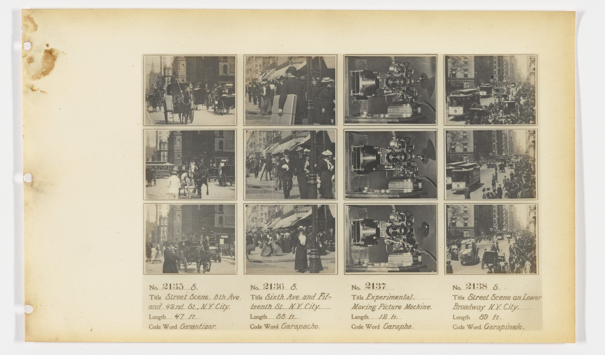 American Mutoscope and Biograph Company. 2135. (S.) Street Scene. 5th ...