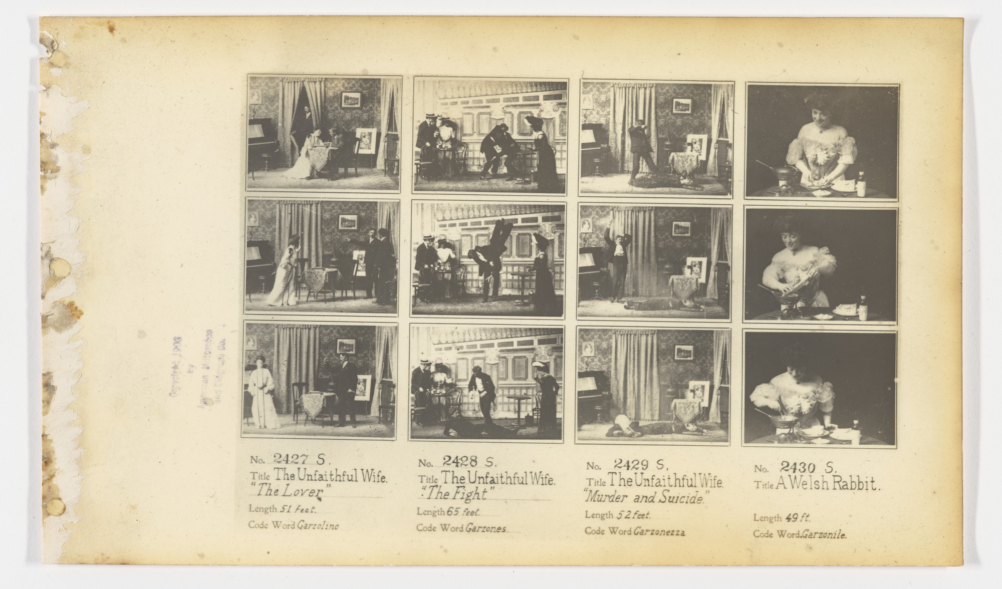 American Mutoscope and Biograph Company. 2427. (S.) The Unfaithful Wife ...