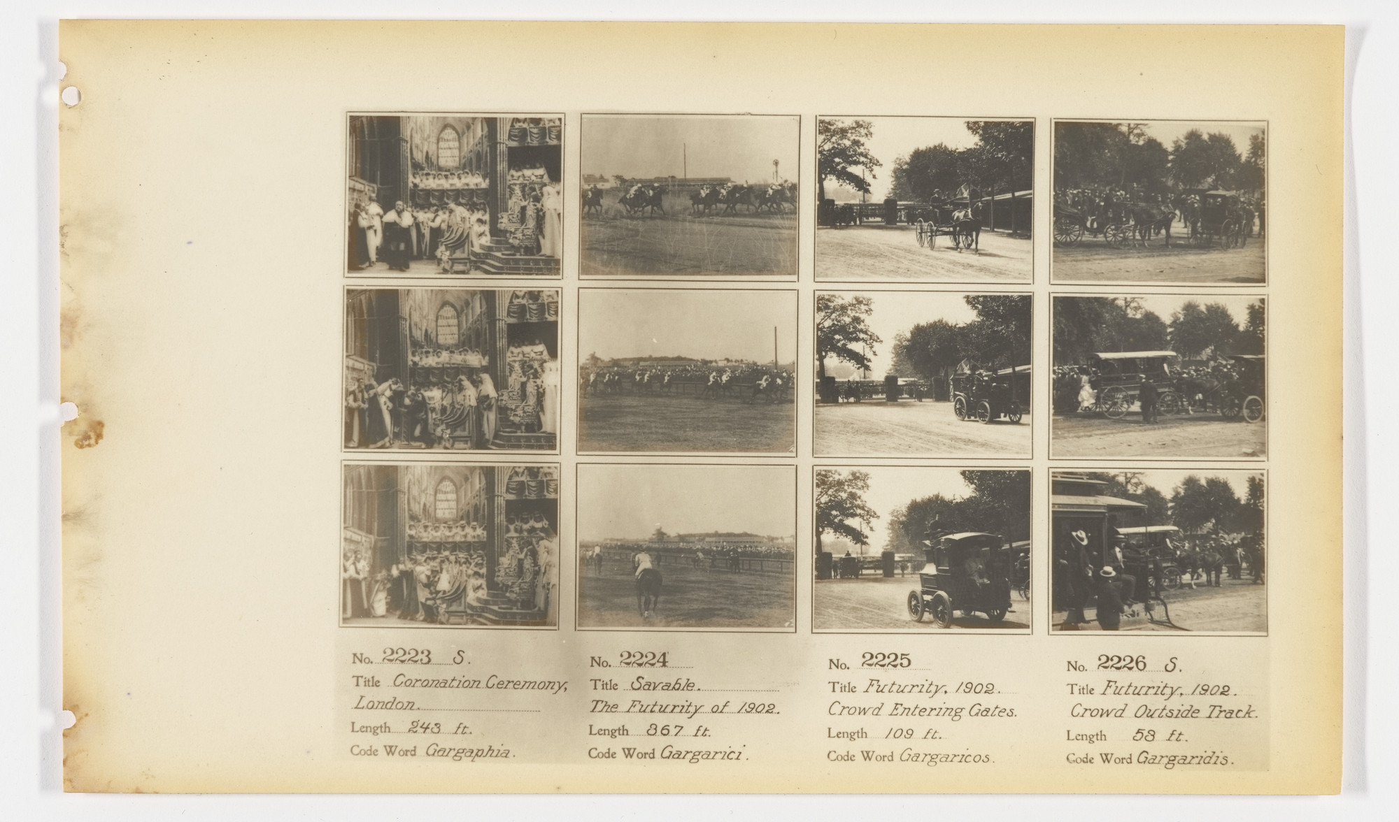 American Mutoscope and Biograph Company. 2223. (S.) Coronation Ceremony ...