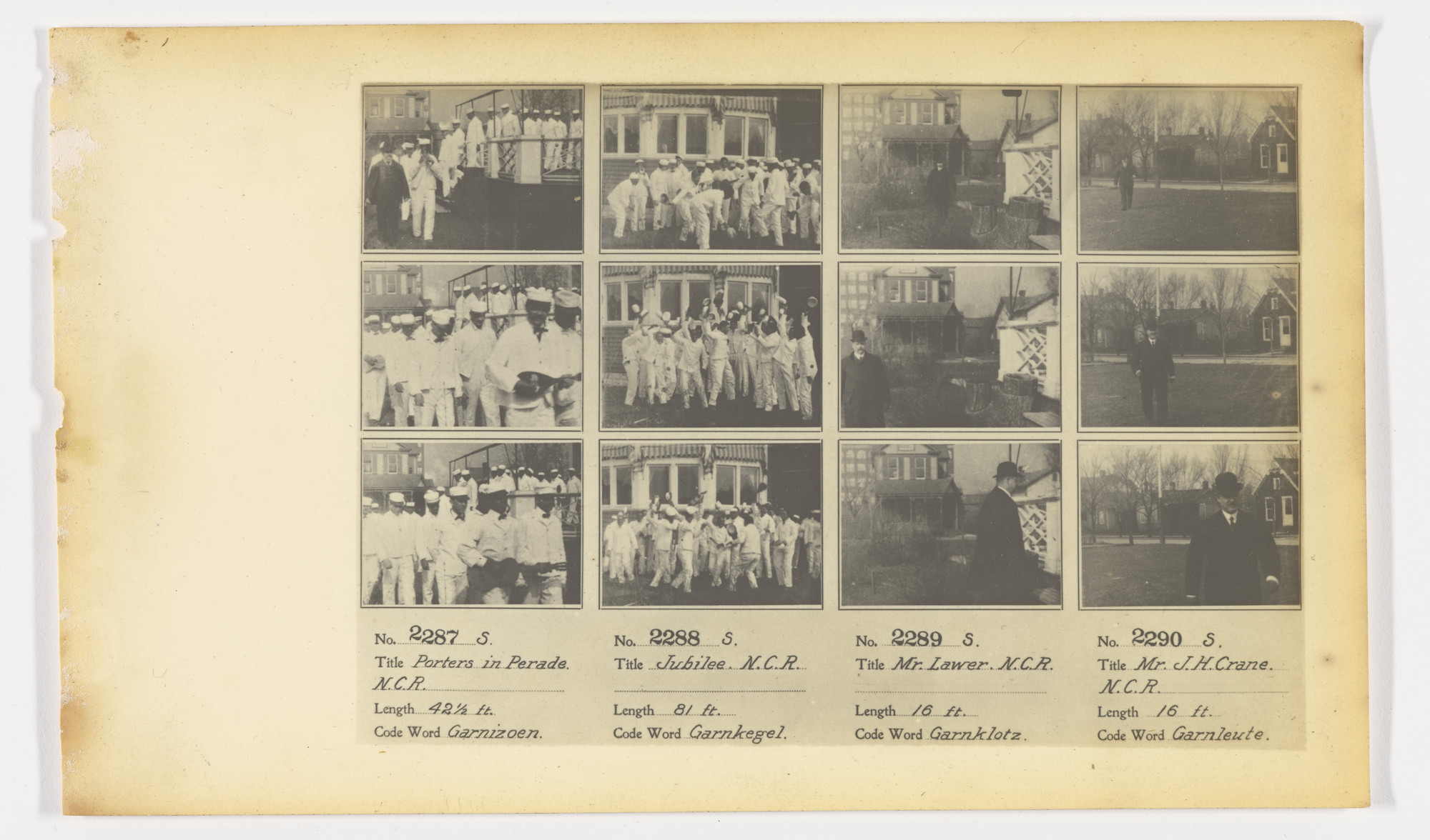 American Mutoscope and Biograph Company. 2287. (S.) Porters in Perade ...