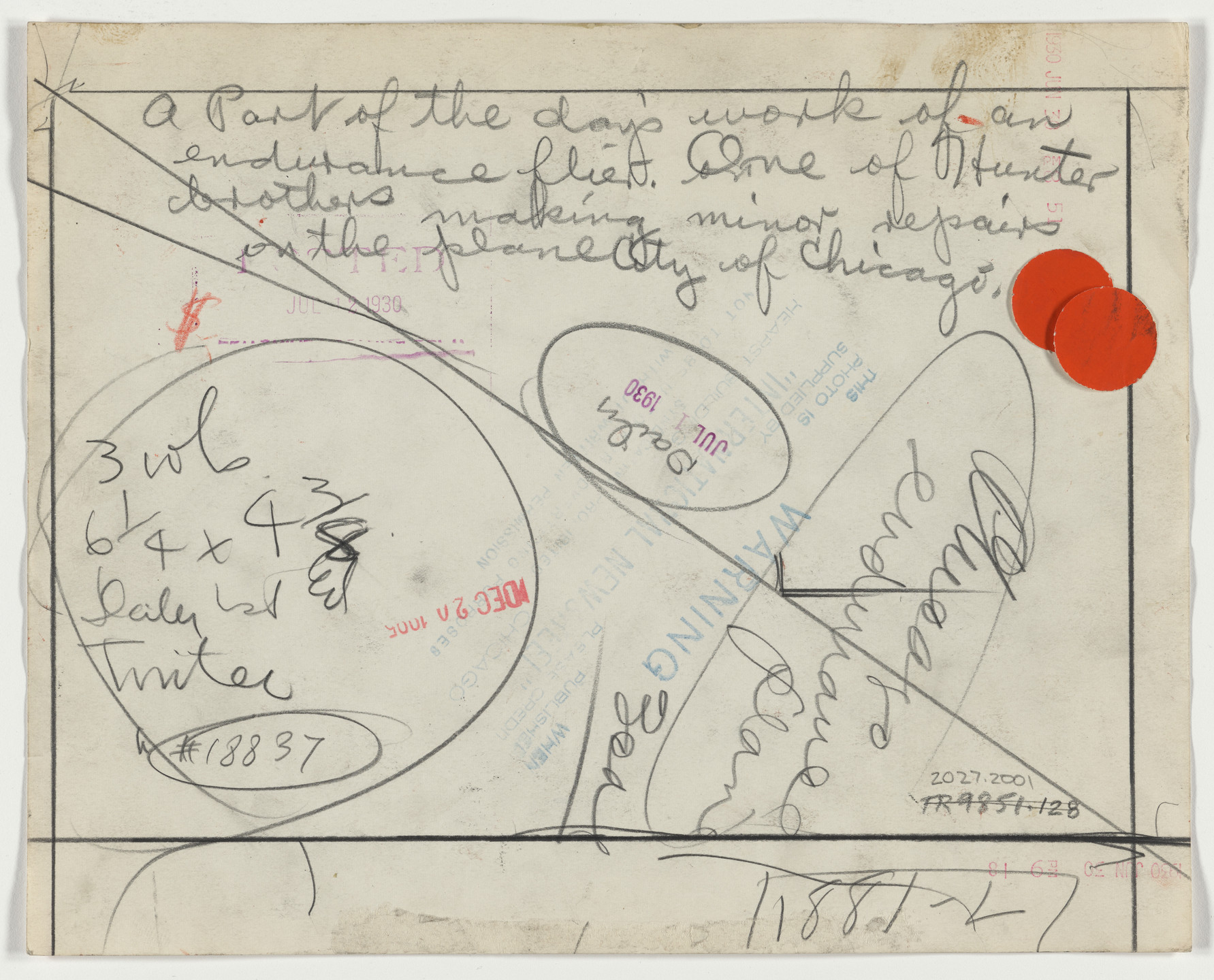 International Newsreel. "A Part of a Day's Work for an Endurance Flyer ...