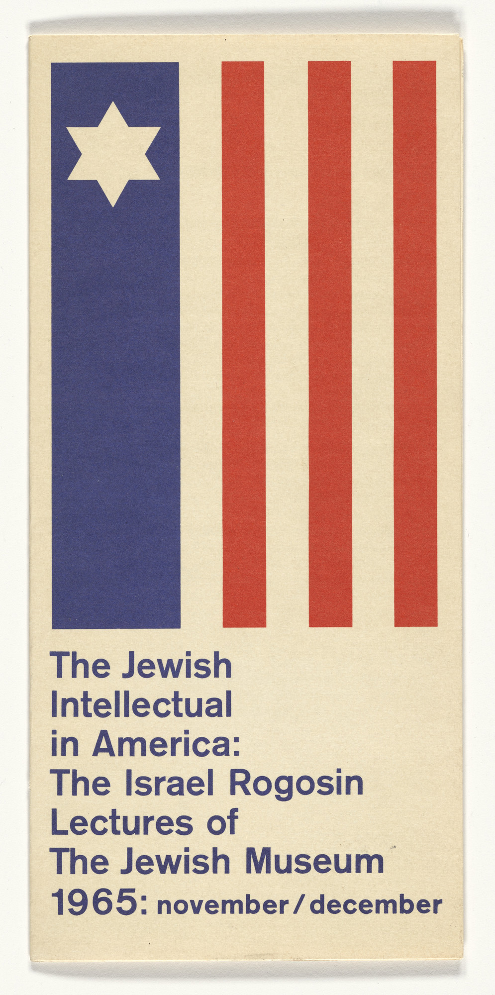 Elaine Lustig Cohen. Brochure for the lecture series "The Jewish ...