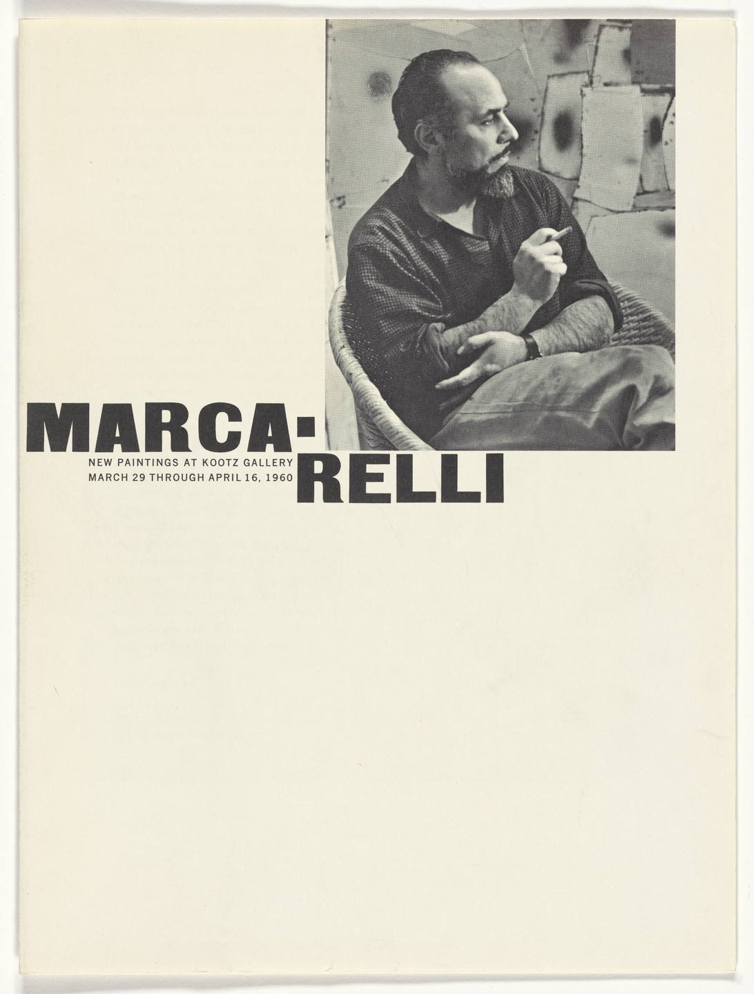 Elaine Lustig Cohen. Conrad Marca-Relli at Kootz Gallery. 1960 | MoMA