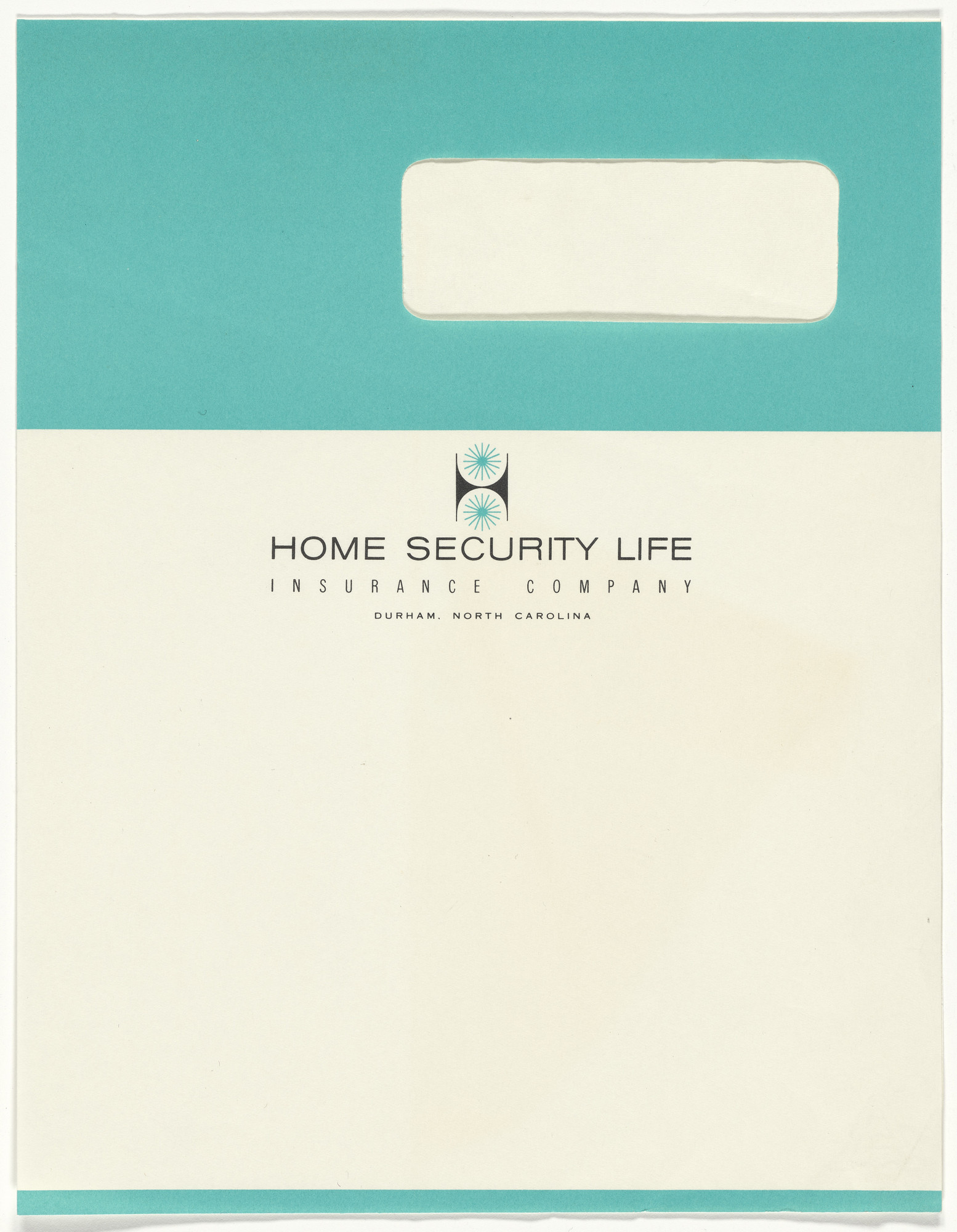 Elaine Lustig Cohen. Home Security Life Insurance Company stationery envelope. 1960s | MoMA
