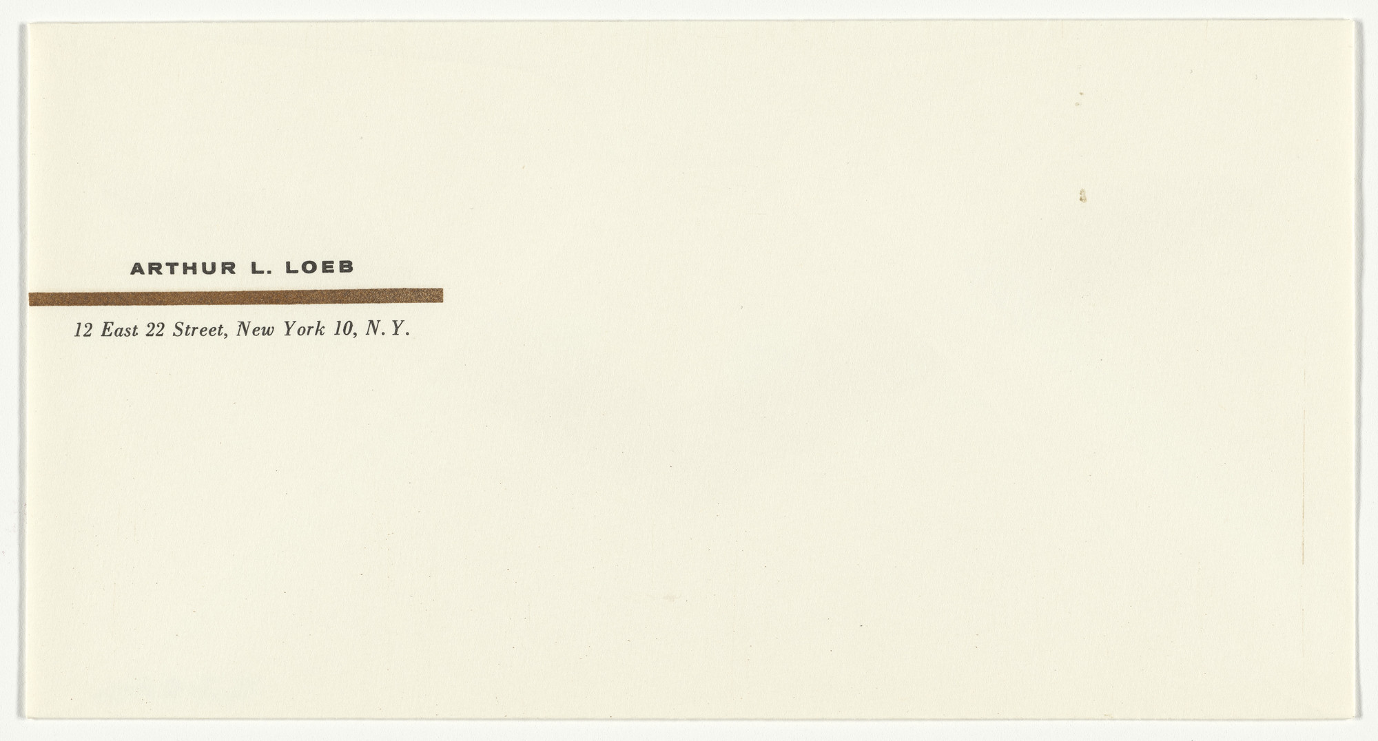 Elaine Lustig Cohen. Arthur L. Loeb stationery. 1960s | MoMA