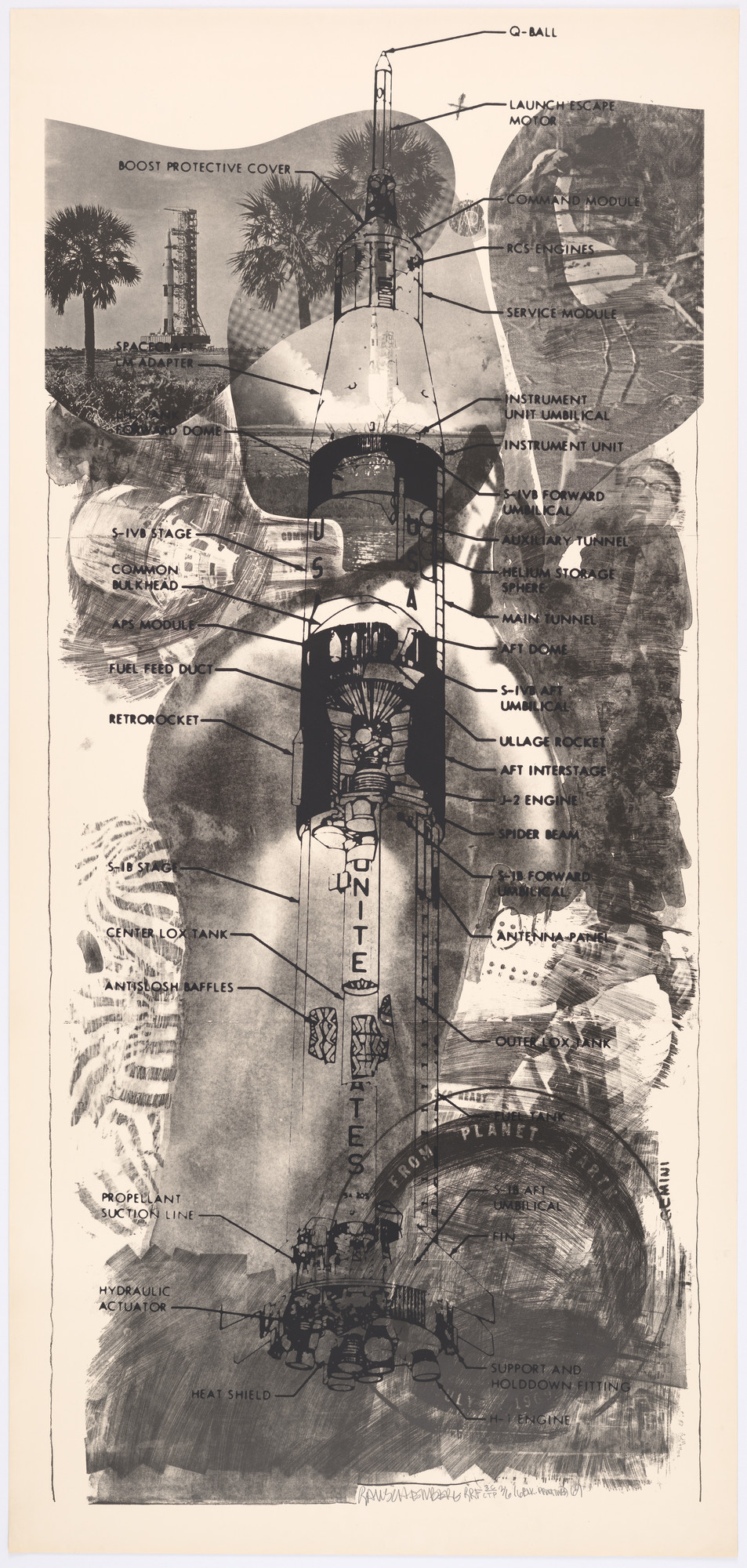 Robert Rauschenberg. Sky Garden from the series Stoned Moon. 1969 | MoMA
