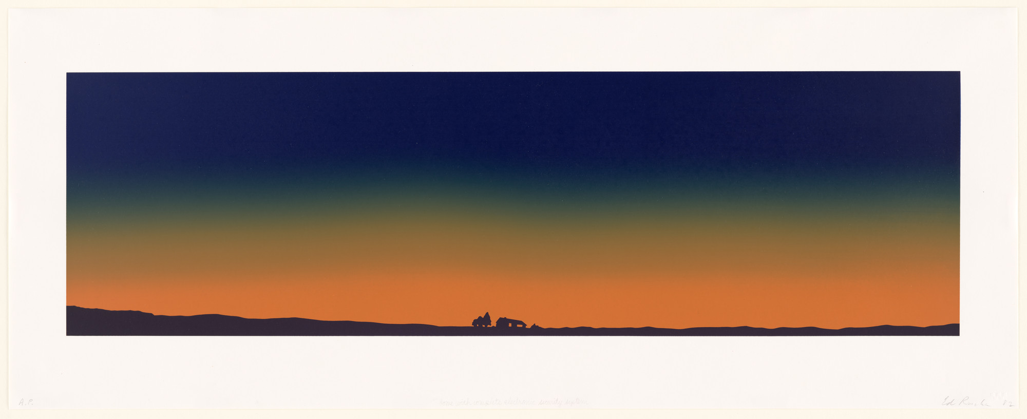 Edward Ruscha. Home with Complete Electronic Security System. 1982 | MoMA