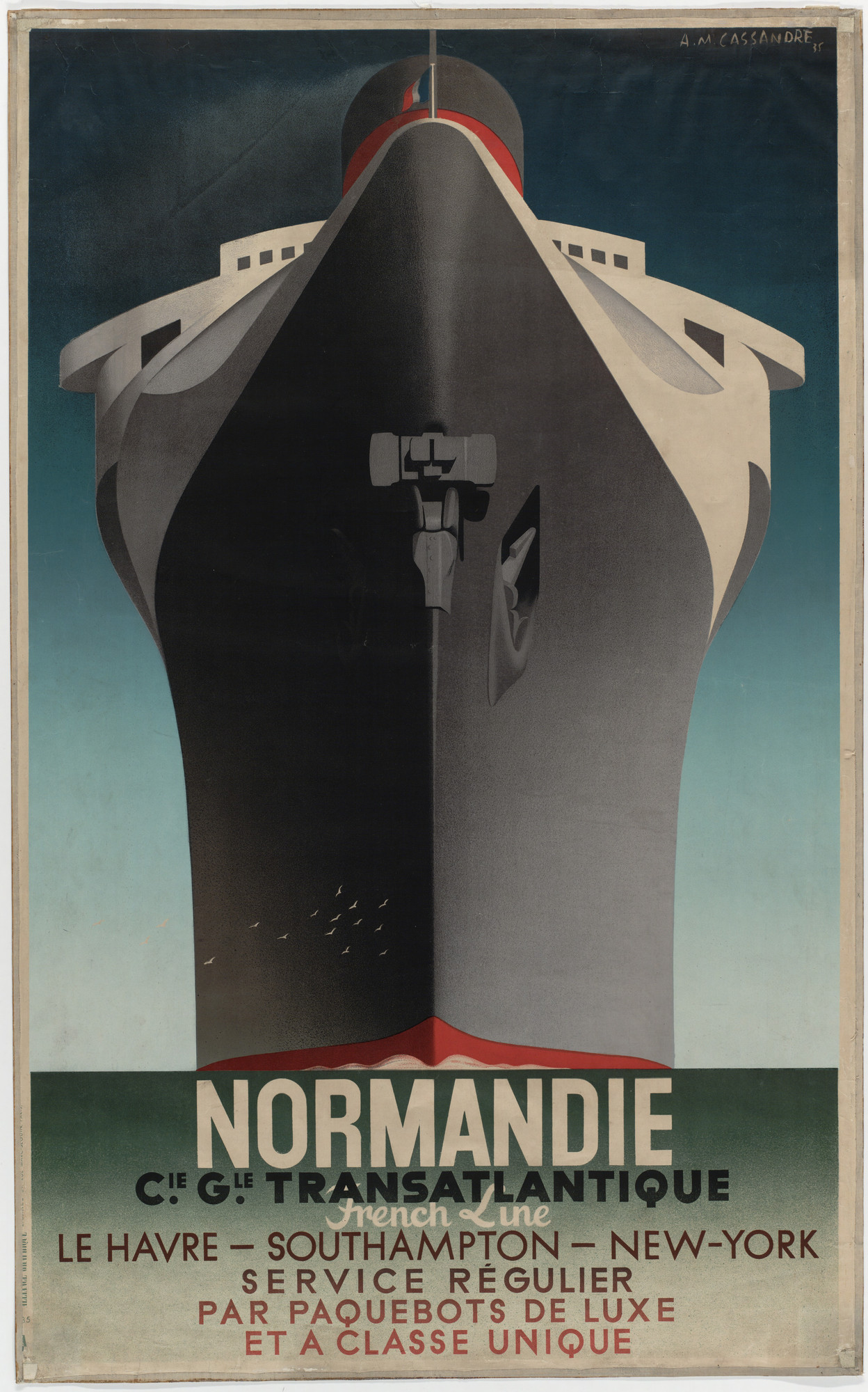 A. M. Cassandre. Normandie. 1935 | MoMA