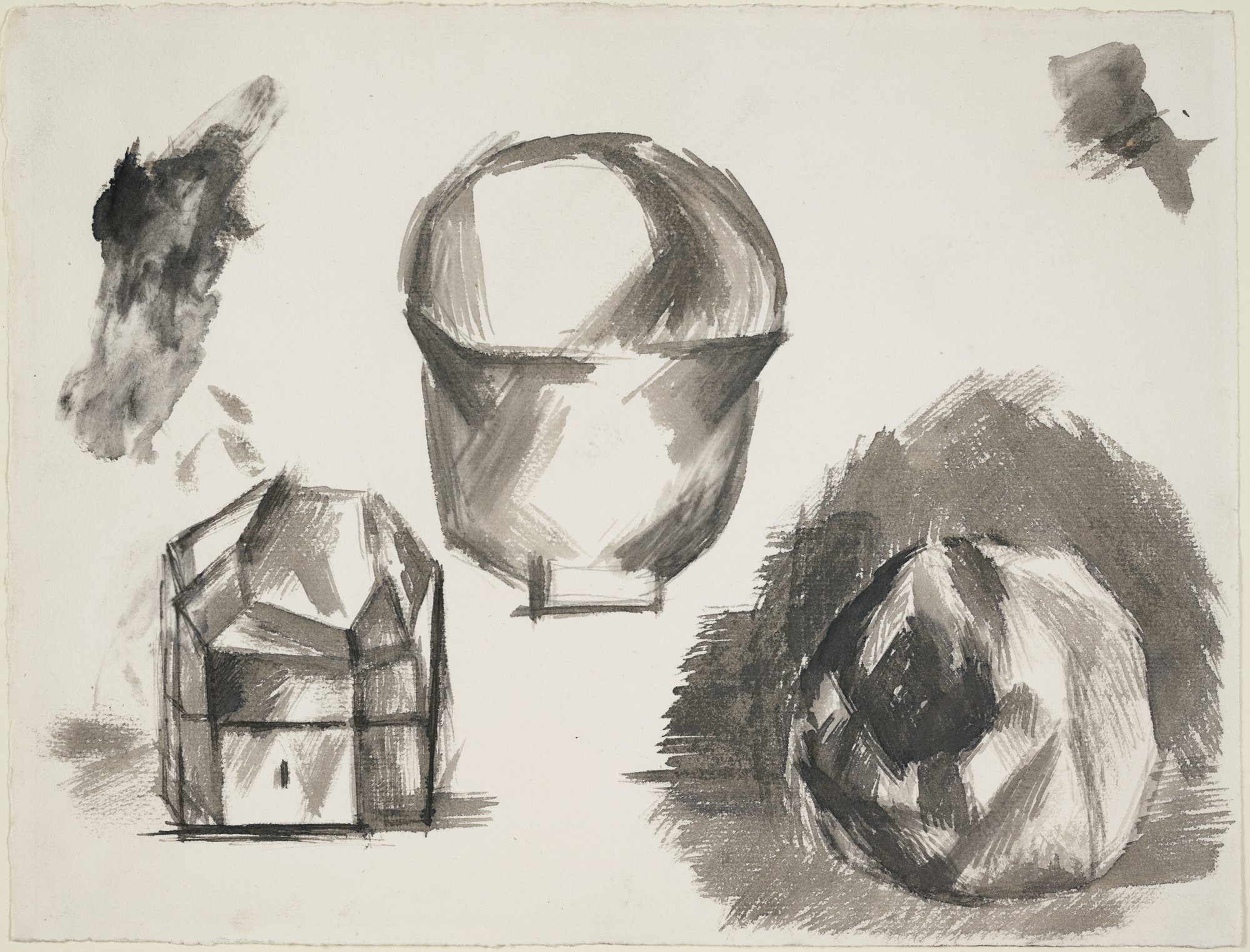 Pablo Picasso. Casket, Cup and Apple. (Winter 1909) | MoMA