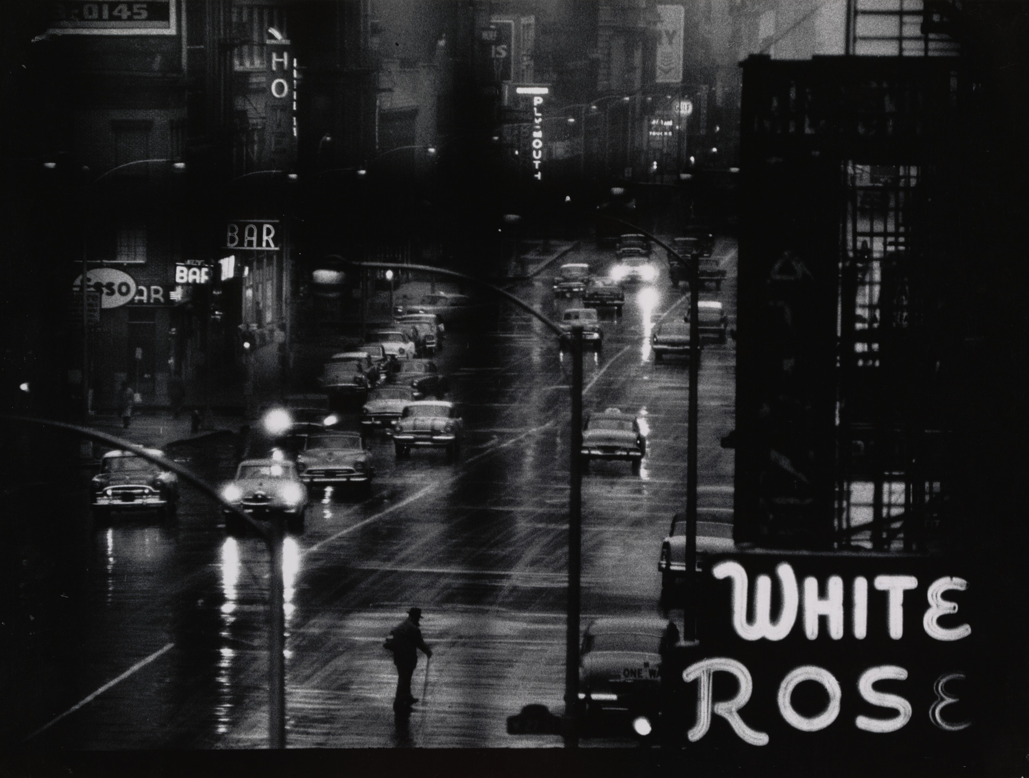 W. Eugene Smith. Street Scene, "White Rose" sign. 1958 | MoMA