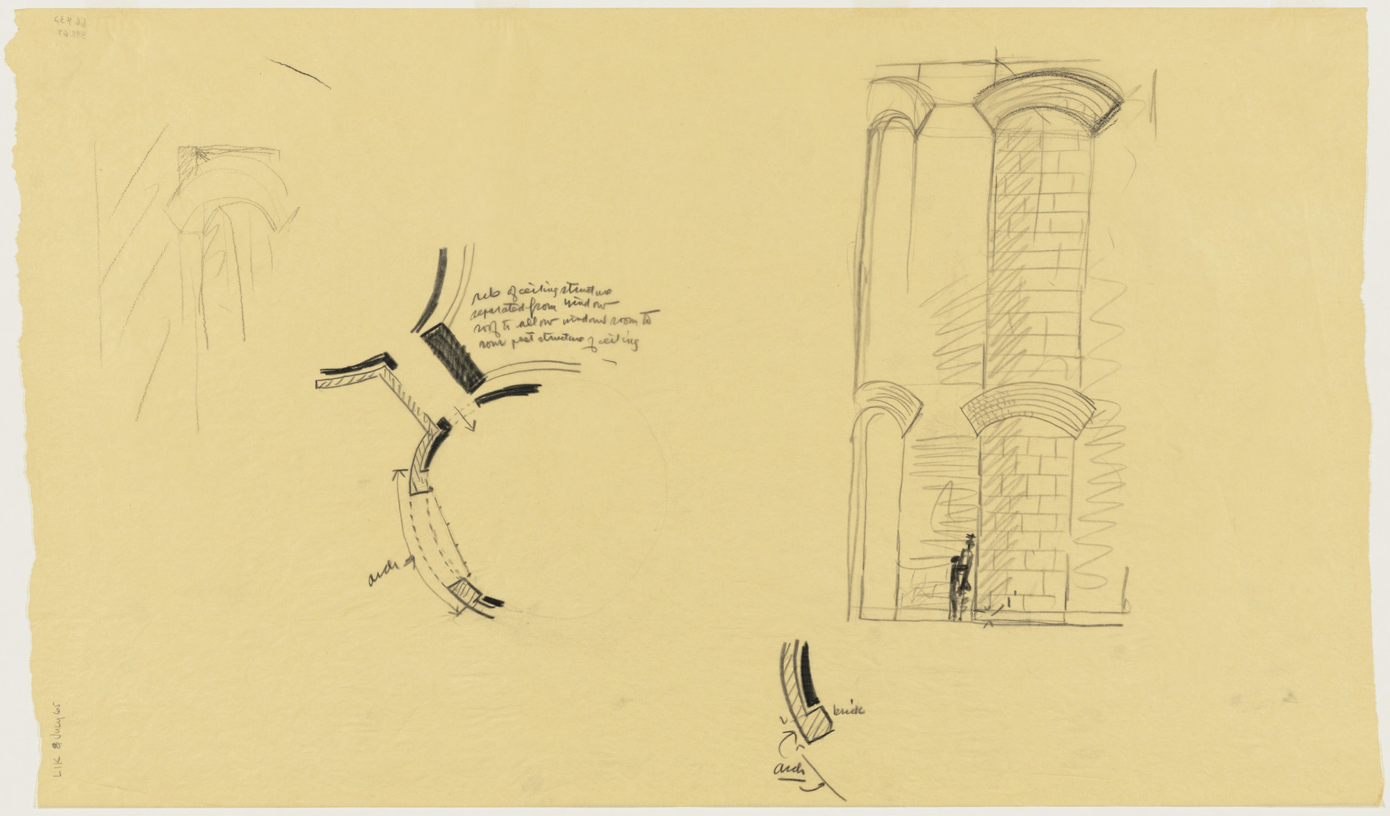 Louis I. Kahn. Mikveh Israel Synagogue, project, Philadelphia ...