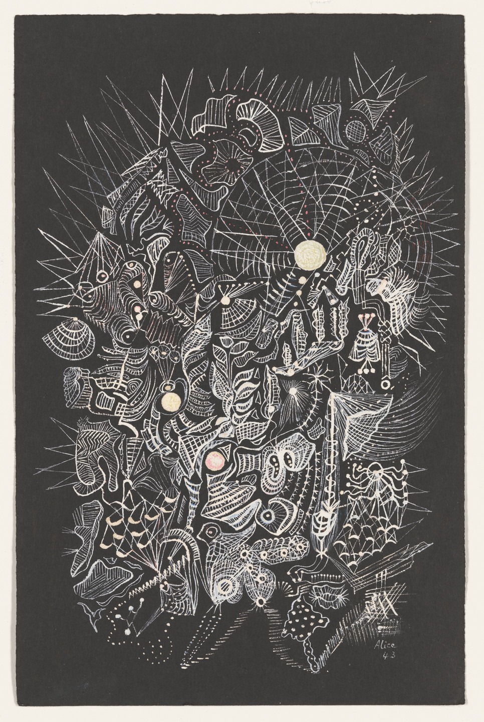 Alice Rahon. The Insect ( El insecto) from the series Crystals in Space ...