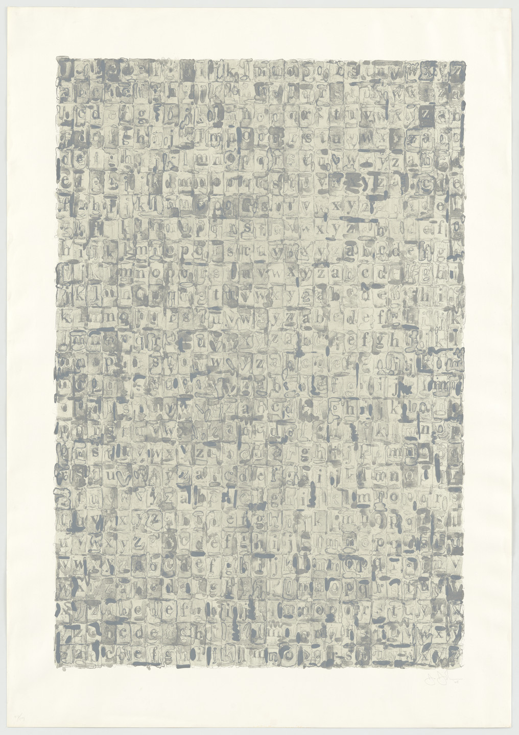 Jasper Johns. Gray Alphabets. 1968 | MoMA
