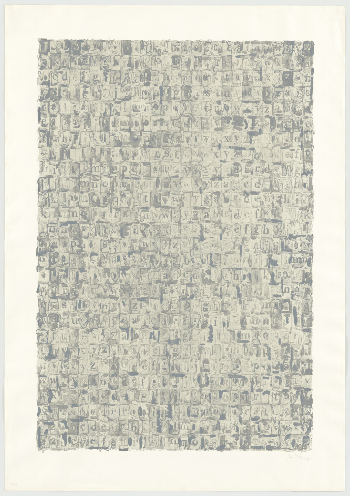 Jasper Johns. Gray Alphabets. 1968 | MoMA