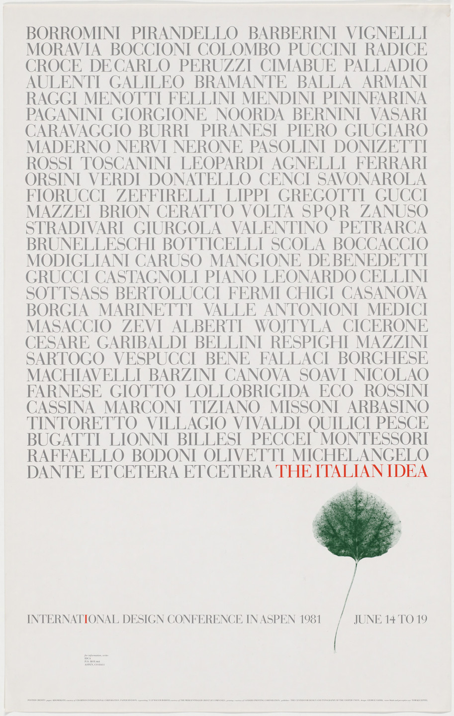 George Sadek. The Italian Idea, International Design Conference in ...