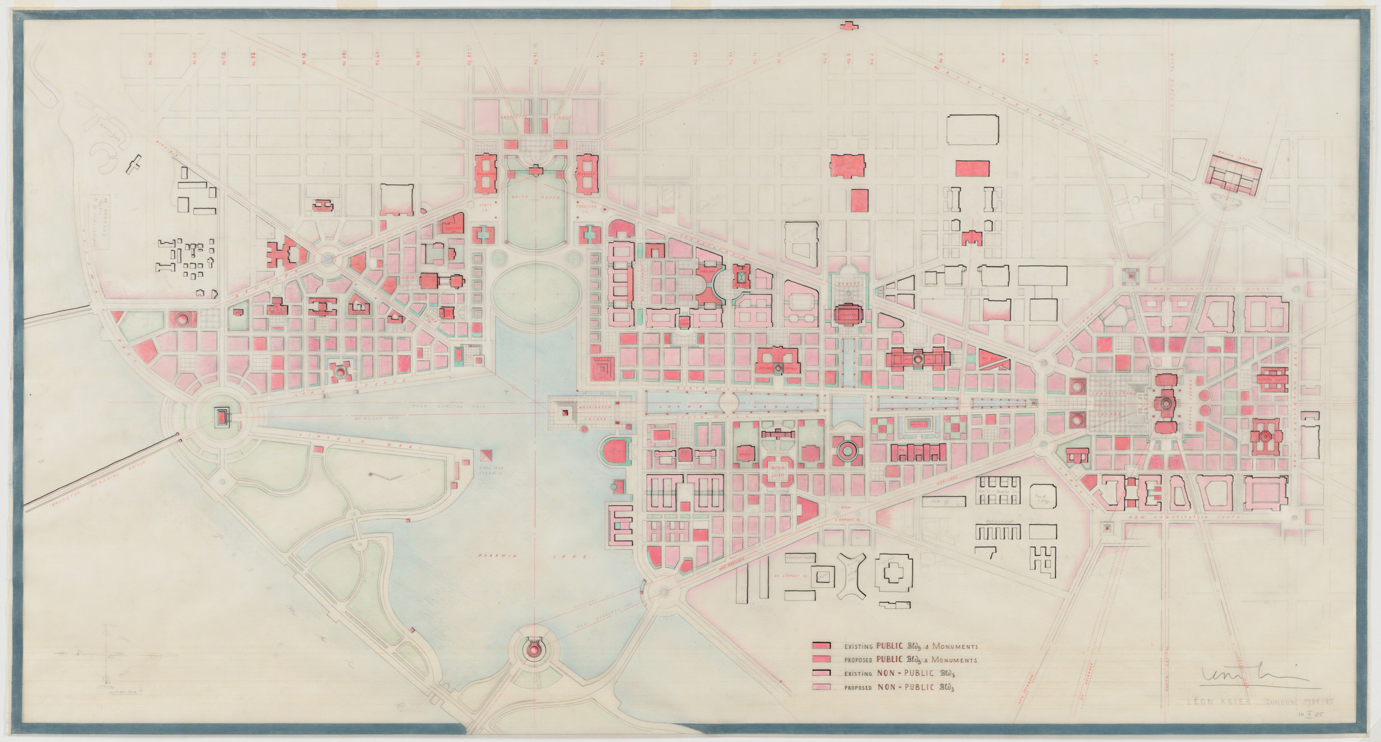 Leon Krier. The Completion of Washington, D.C., project, Washington, D ...