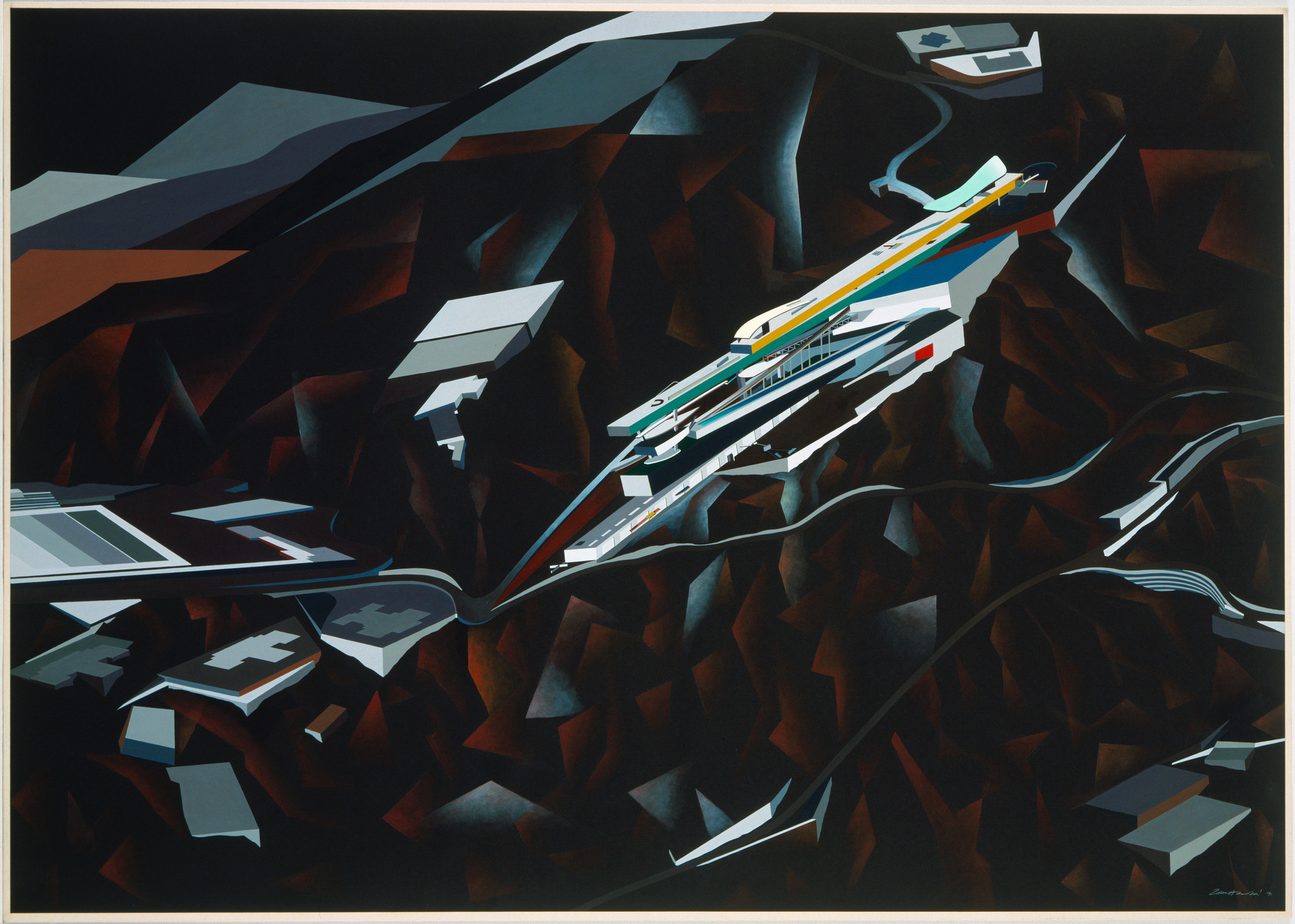Zaha Hadid. The Peak Project, Hong Kong, China (Exterior perspective). 1991 | MoMA