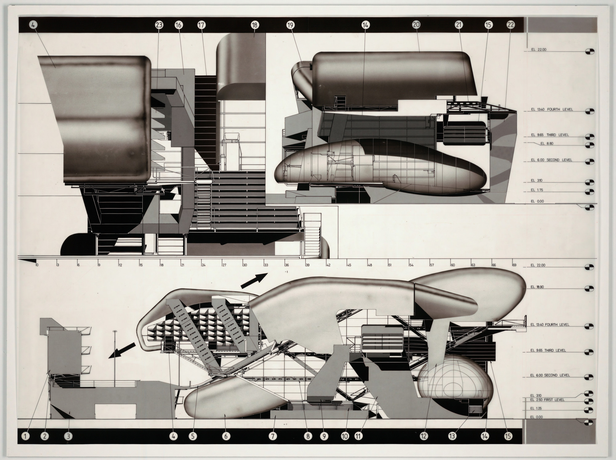 Neil M. Denari. Prototype Architecture School No. 5, project, Los ...