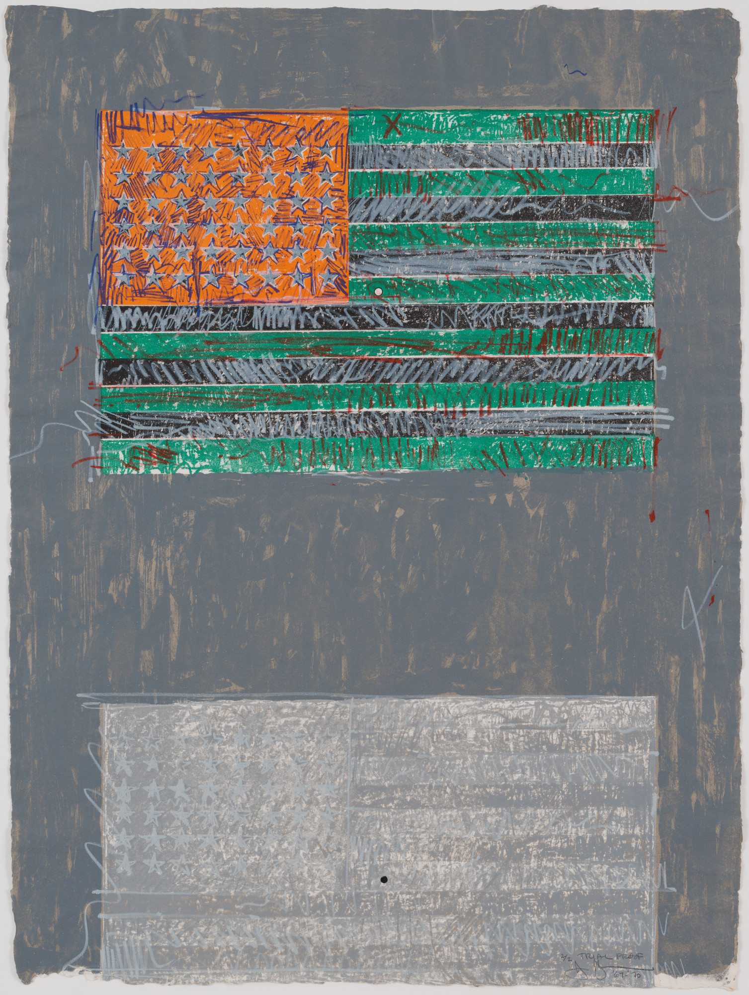 Jasper Johns. Flags II. 1967–70 | MoMA
