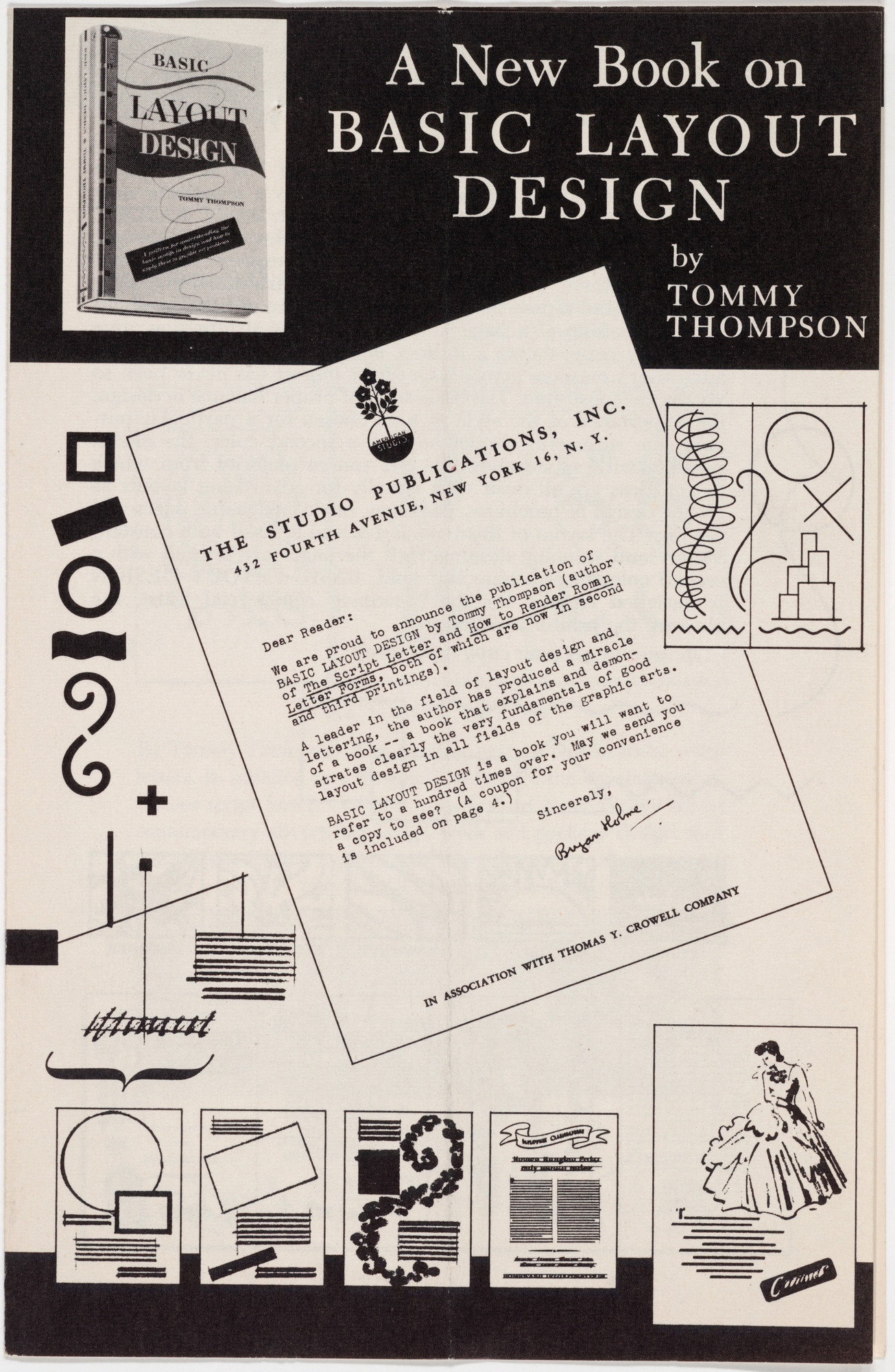 Unknown artist. A New Book on Basic Layout Design by Tommy Thompson. c ...