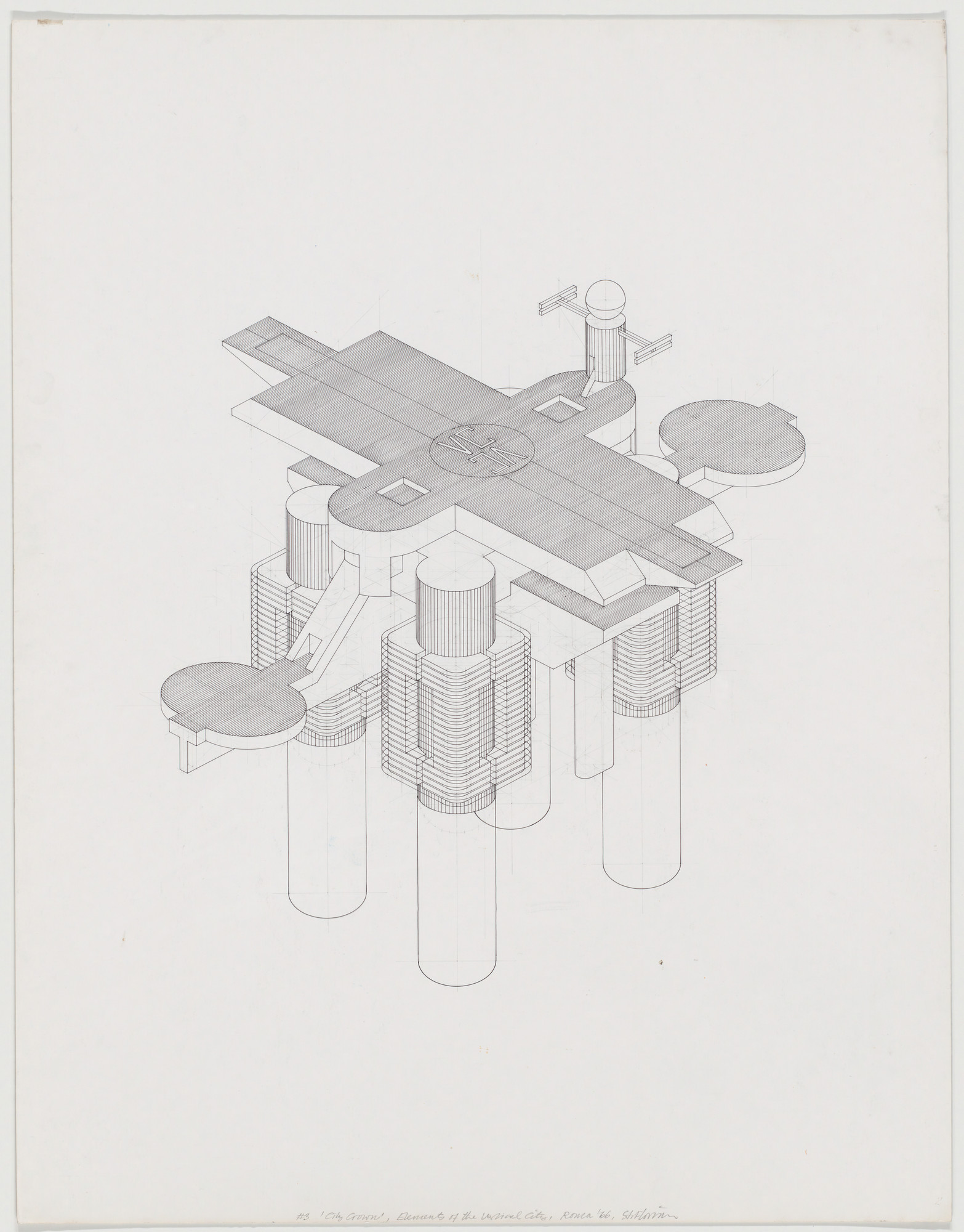 Friedrich St. Florian. Elements of the Vertical City, project, Rome ...