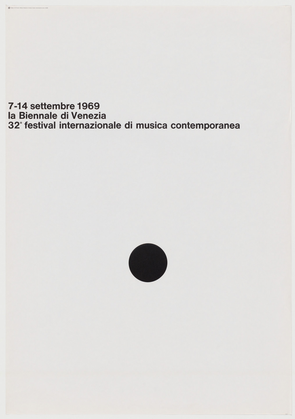 A. G. Fronzoni. La Biennale di Venezia. 1969 | MoMA