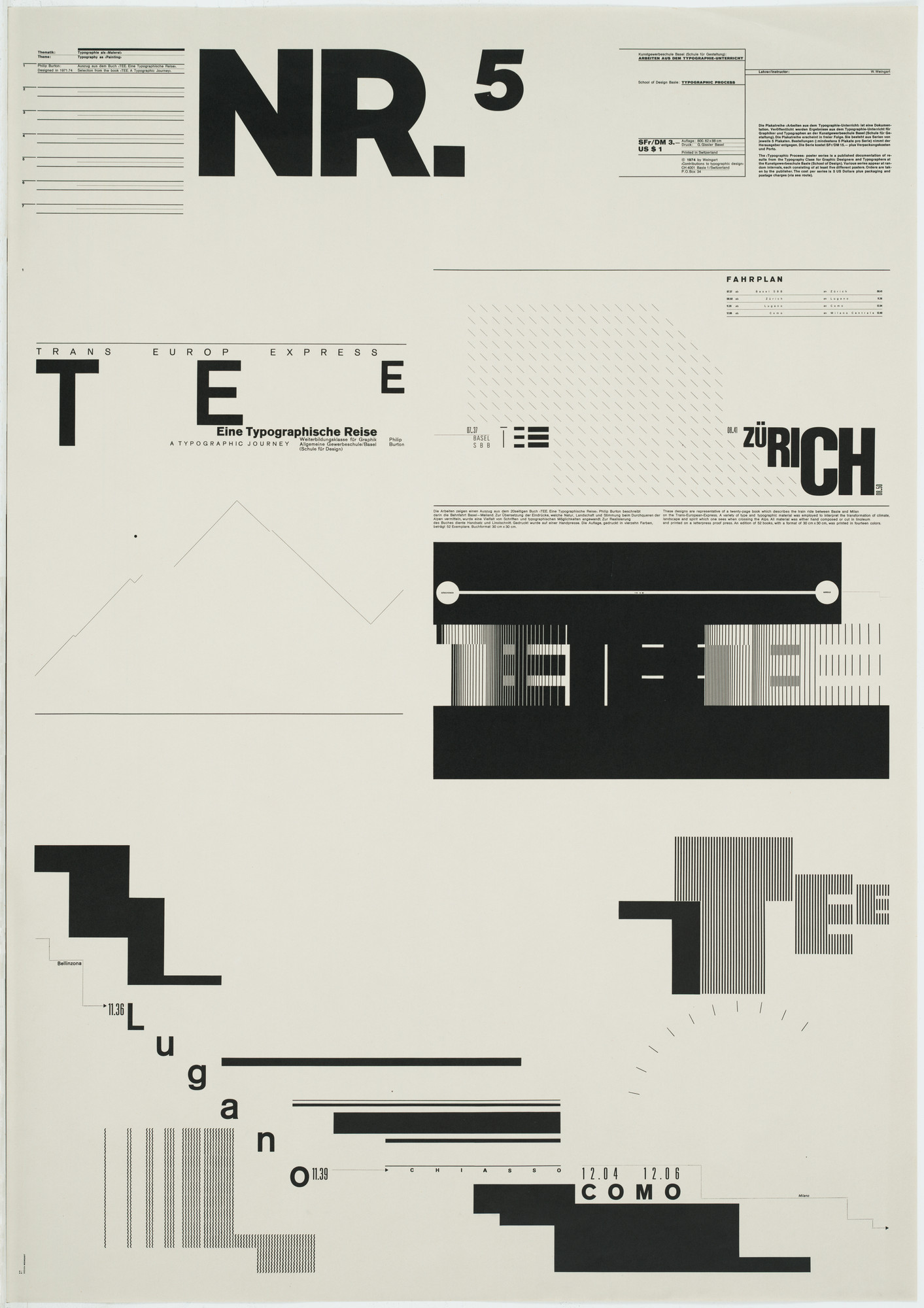 Wolfgang Weingart. Typographic Process, Nr 5. Typography as (Painting ...