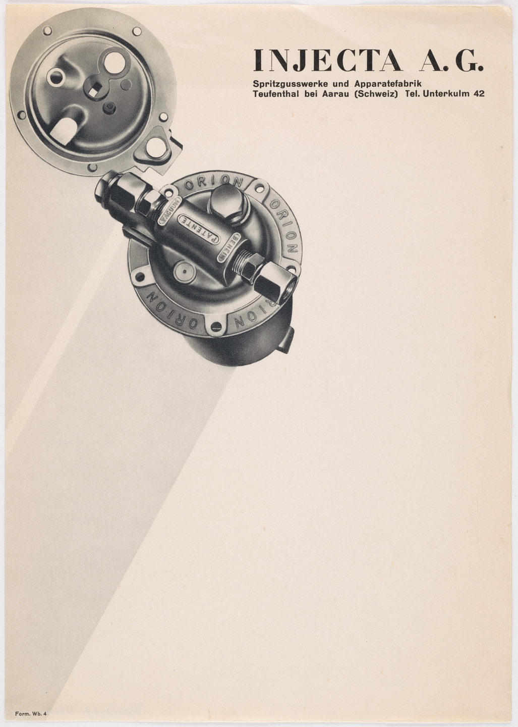 Anton Stankowski. Injecta A.G. Spritzgusswerke und Apparatefabrik. c ...