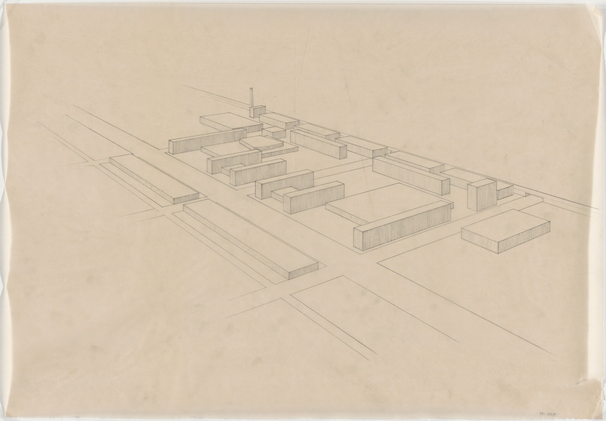 Ludwig Mies van der Rohe. IIT Master Plan, Chicago, Illinois, Aerial ...