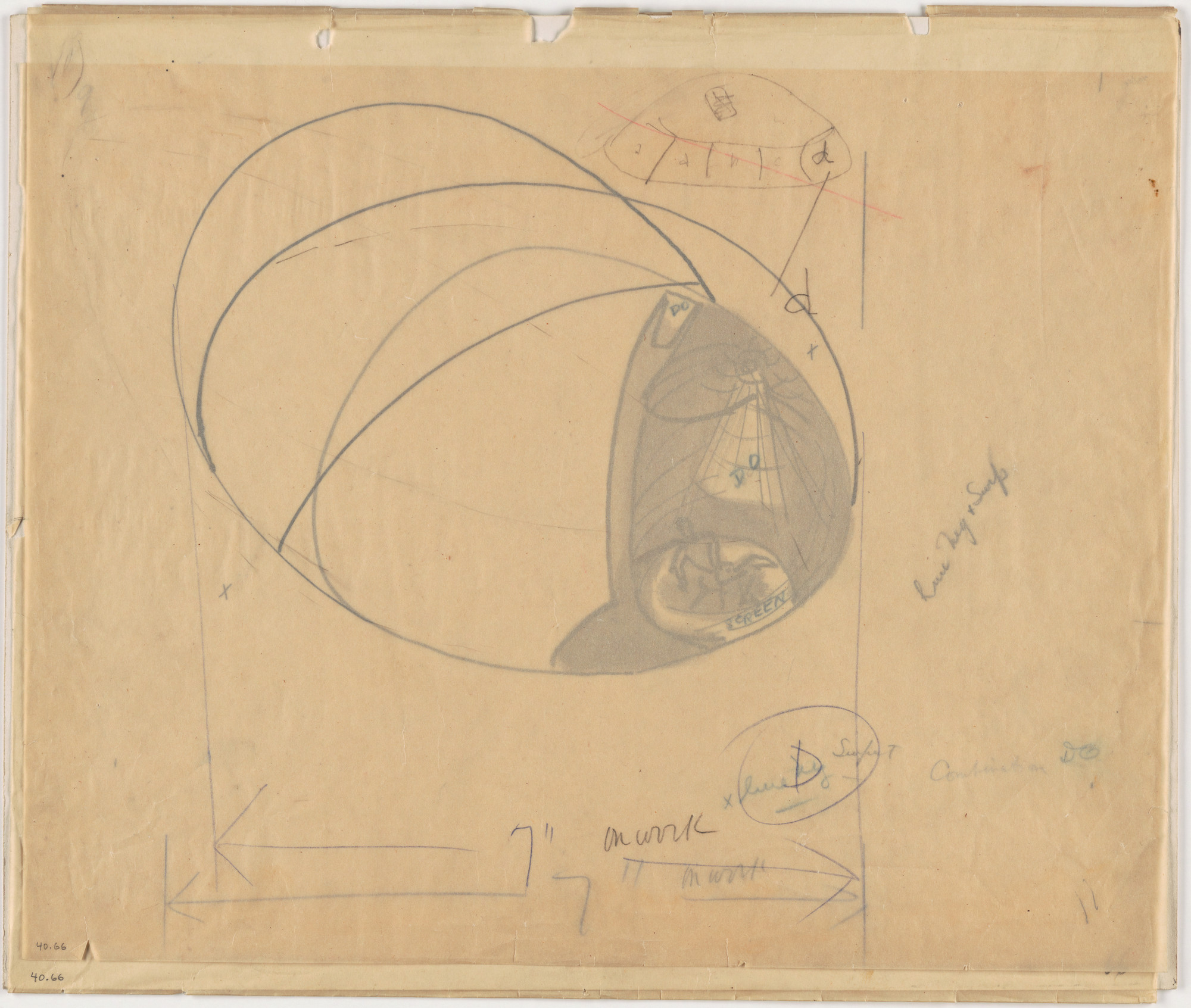 Frederick Kiesler. Endless House Project, Interior perspective. 1951 | MoMA