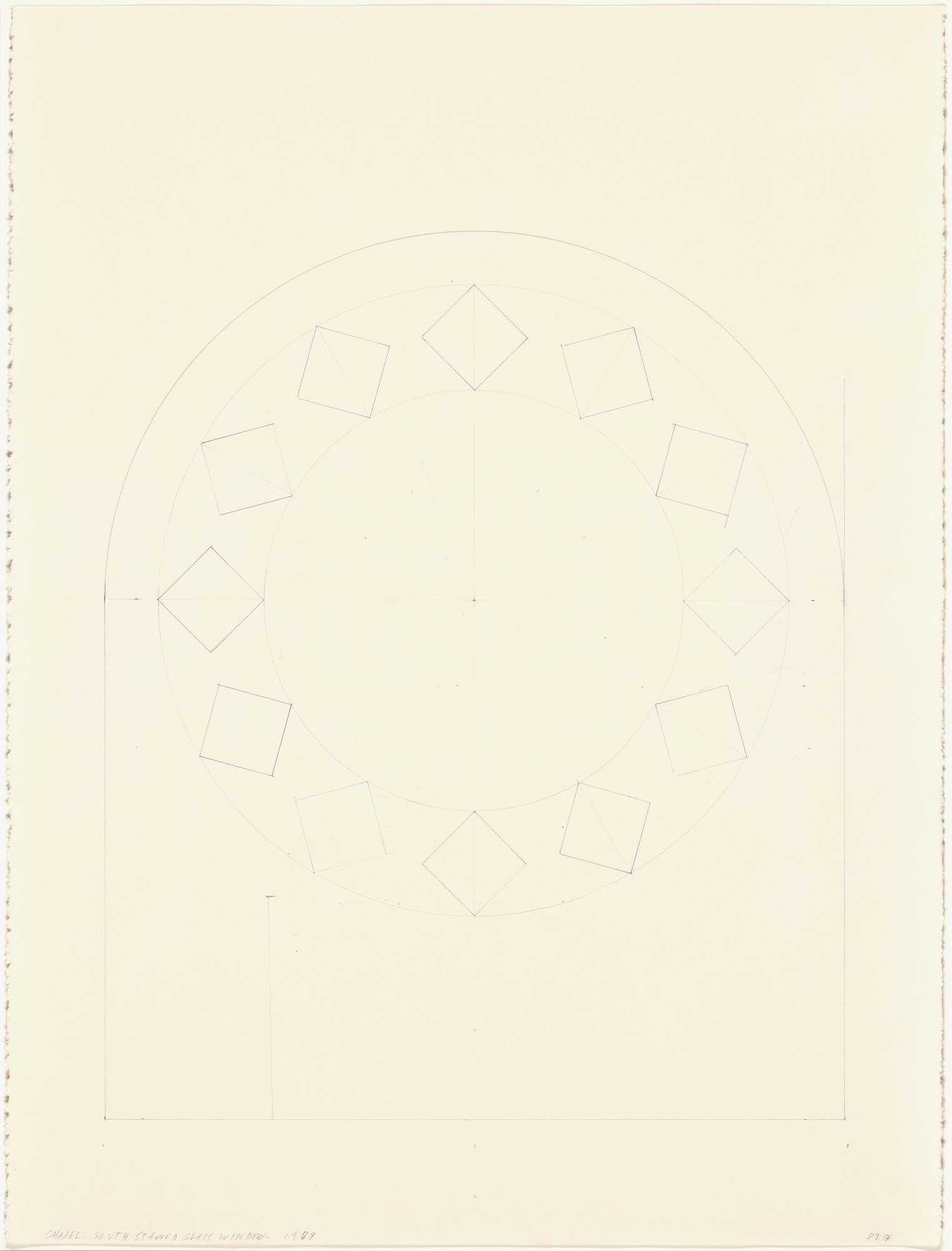 Ellsworth Kelly. Study for Stained Glass Window, South Wall, Chapel ...