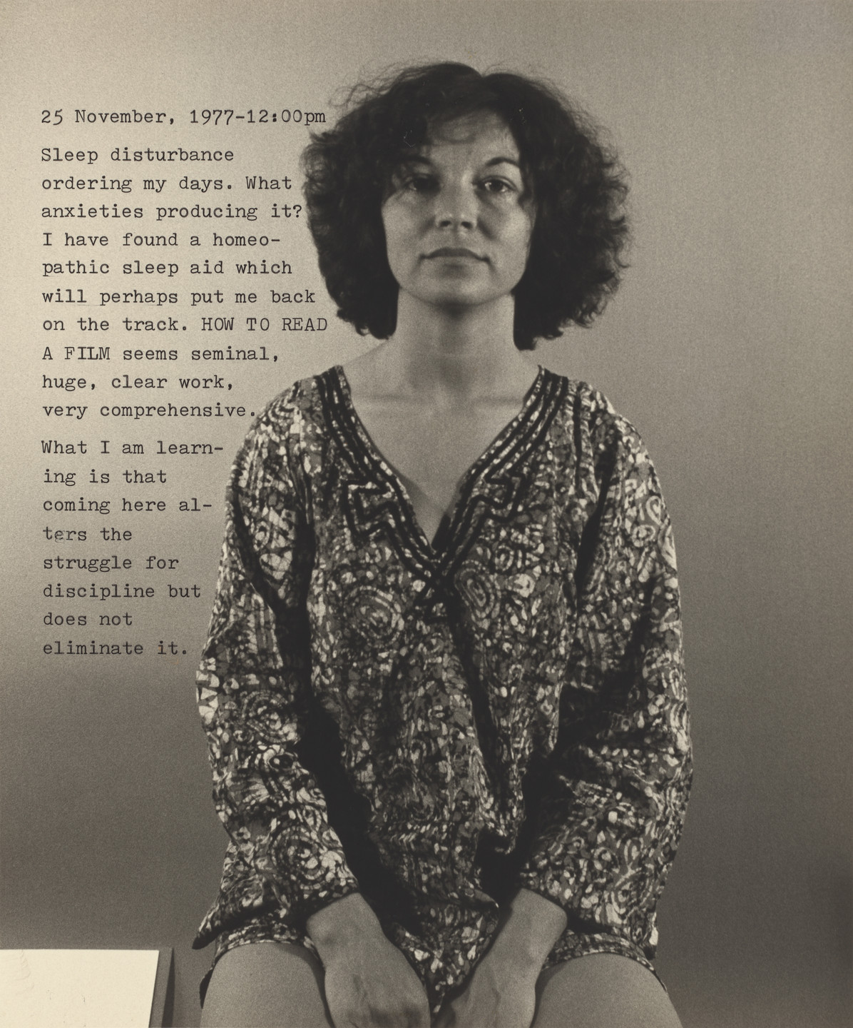 Donna-Lee Phillips. Fragments from a Visual Journal (25 November, 1977 ...