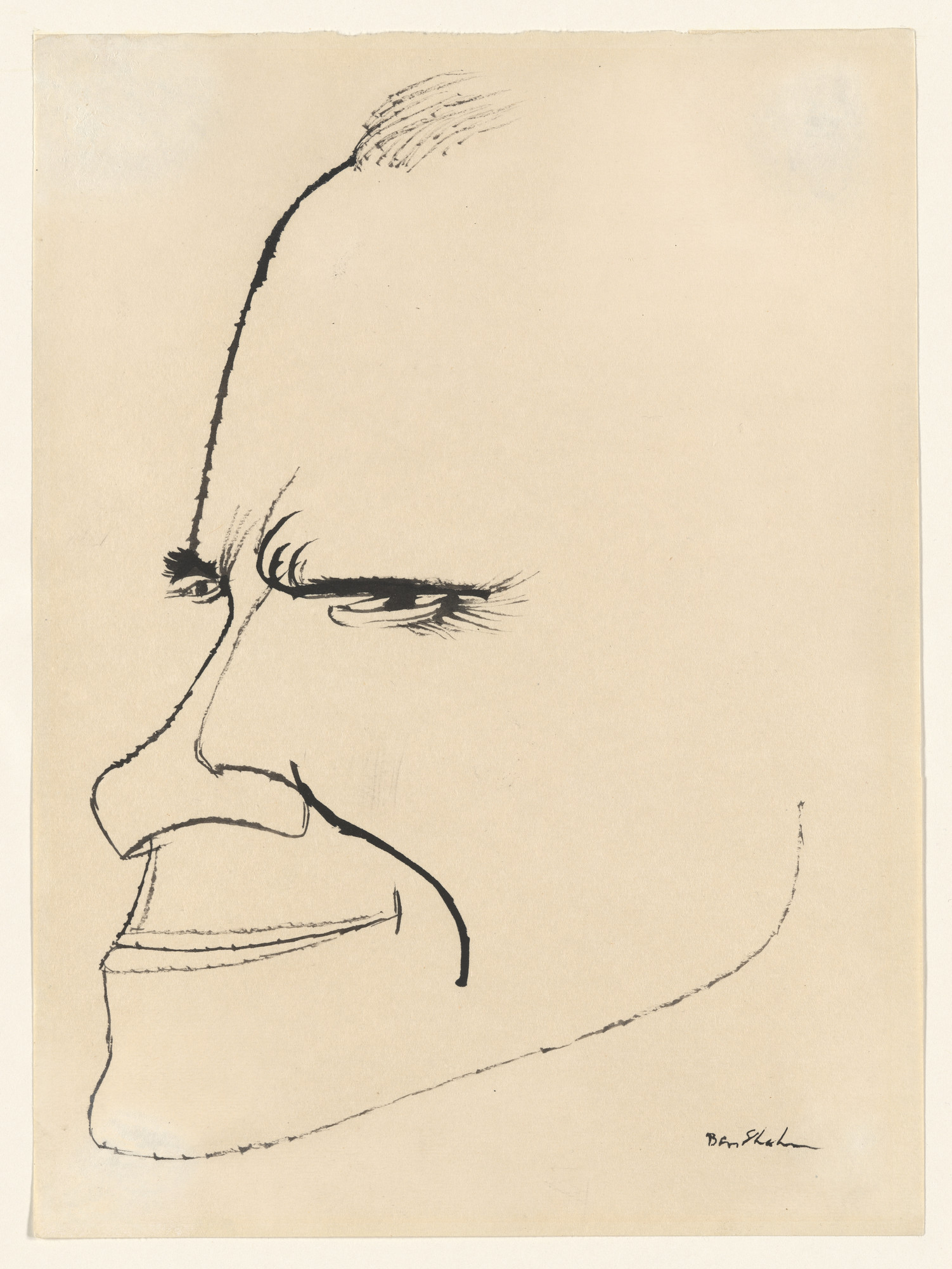 Ben Shahn. Monroe Wheeler in Profile. 1952 | MoMA